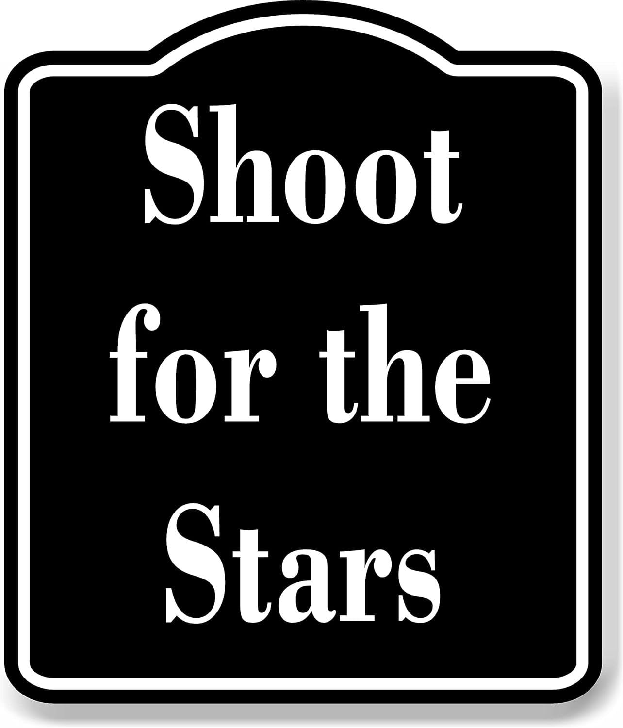 Shoot for the Stars Archery BLACK Aluminum Composite Sign, 8.5"x10 ...