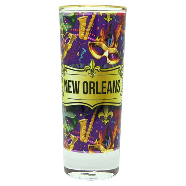 Shooter Dye Sub Gold Rim Mardi Gras Pattern New Orleans - Walmart.com