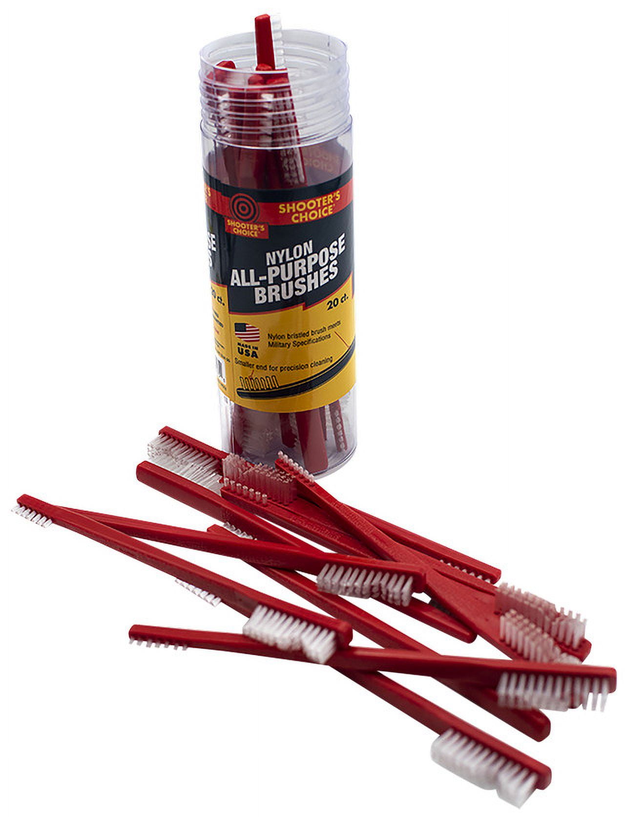 Shooter's Choice Nylon All Purpose Receiver Brushes 20 Pack, Red ...