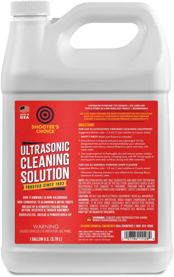 Shooter's Choice Ultrasonic Cleaning Solution (Select Size), 128 Fl Oz ...