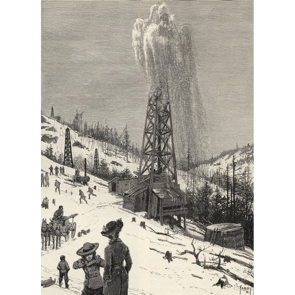 Shooting An Oil Well From The Book The Century Illustrated Monthly ...