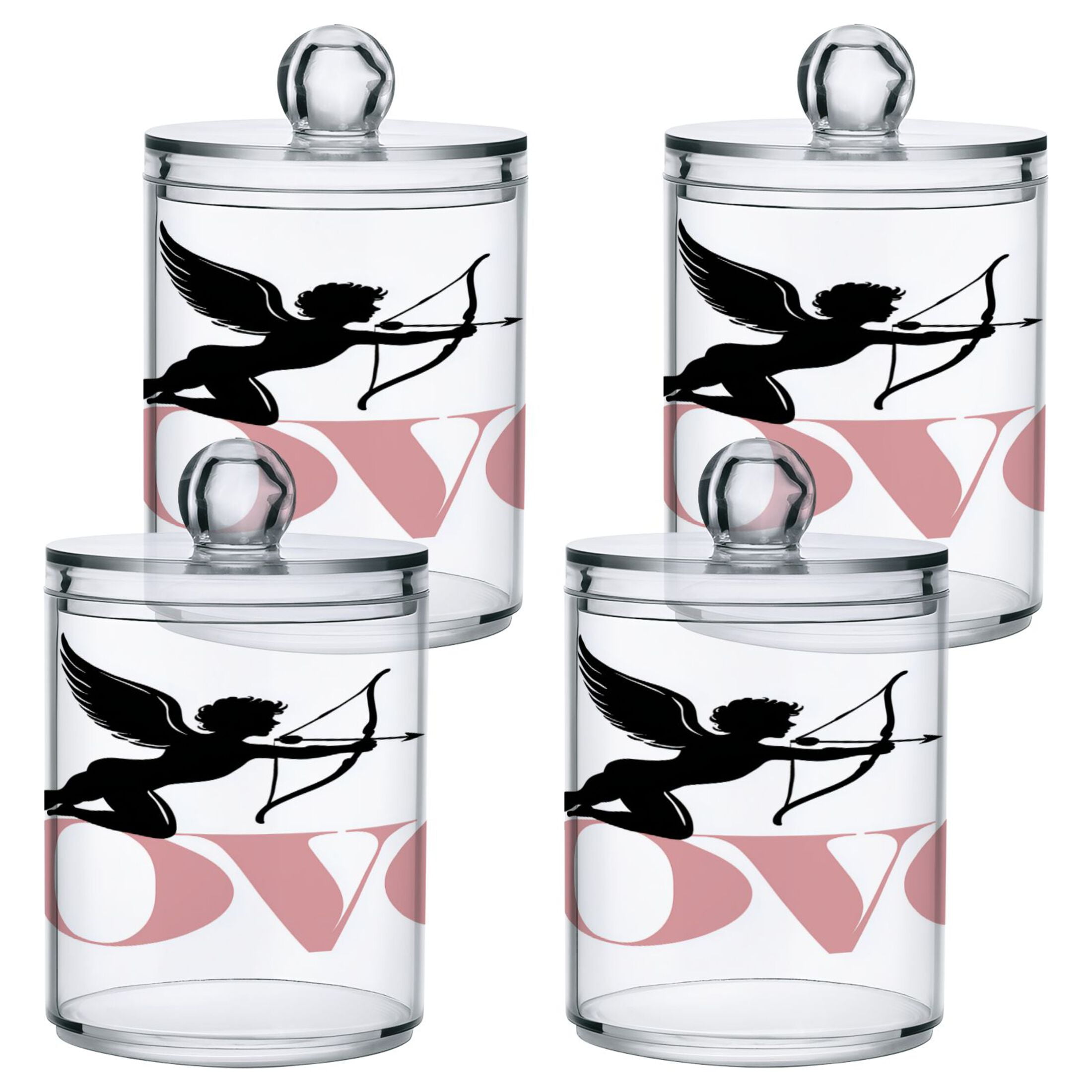 Shooting Angel with Love Sign Valentine Translucent Plastic Cans ...