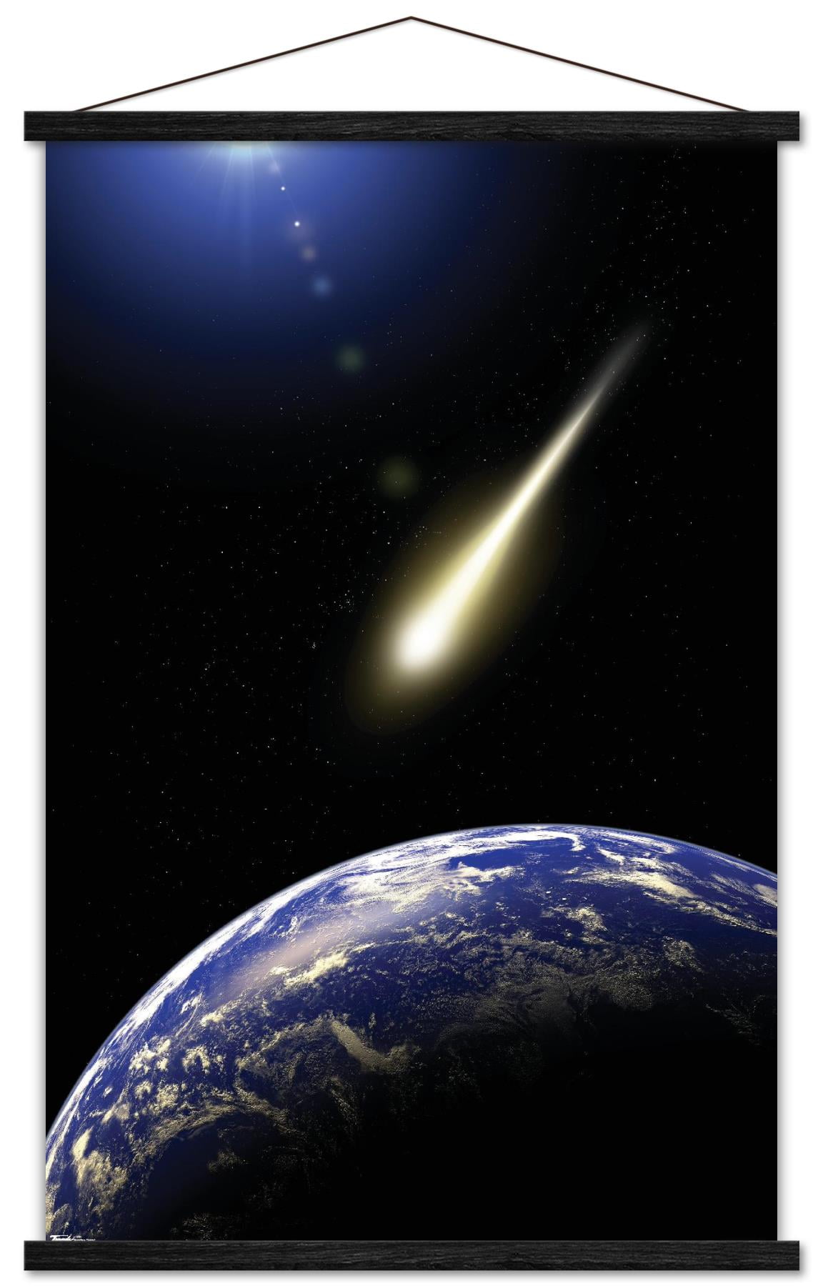 Shooting Comet Wall Poster with Wooden Magnetic Frame, 22.375" x 34 ...