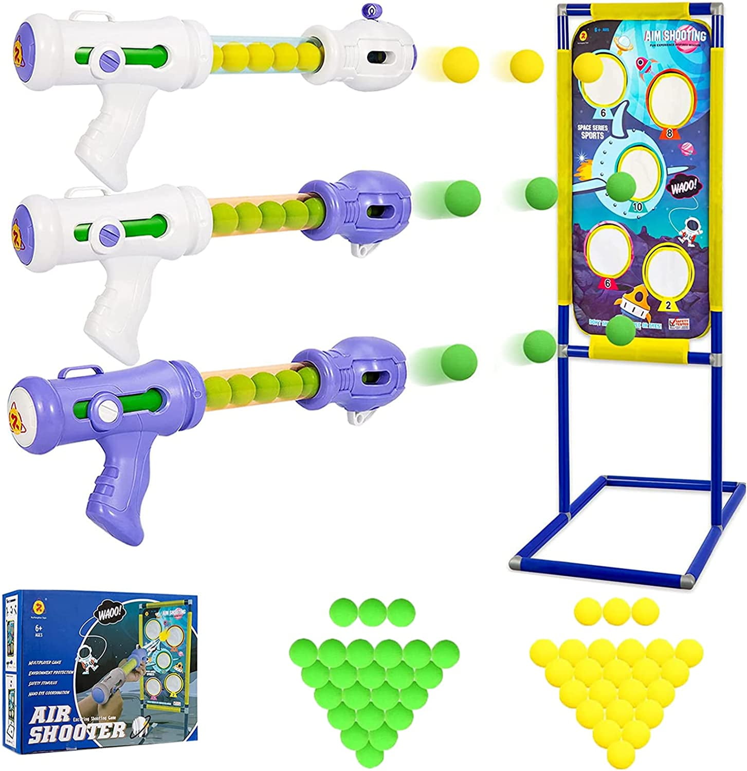 Walmart Shooting Game Toy for Kids - 2 in 1 Foam Ball Popper Gun, 48 ...