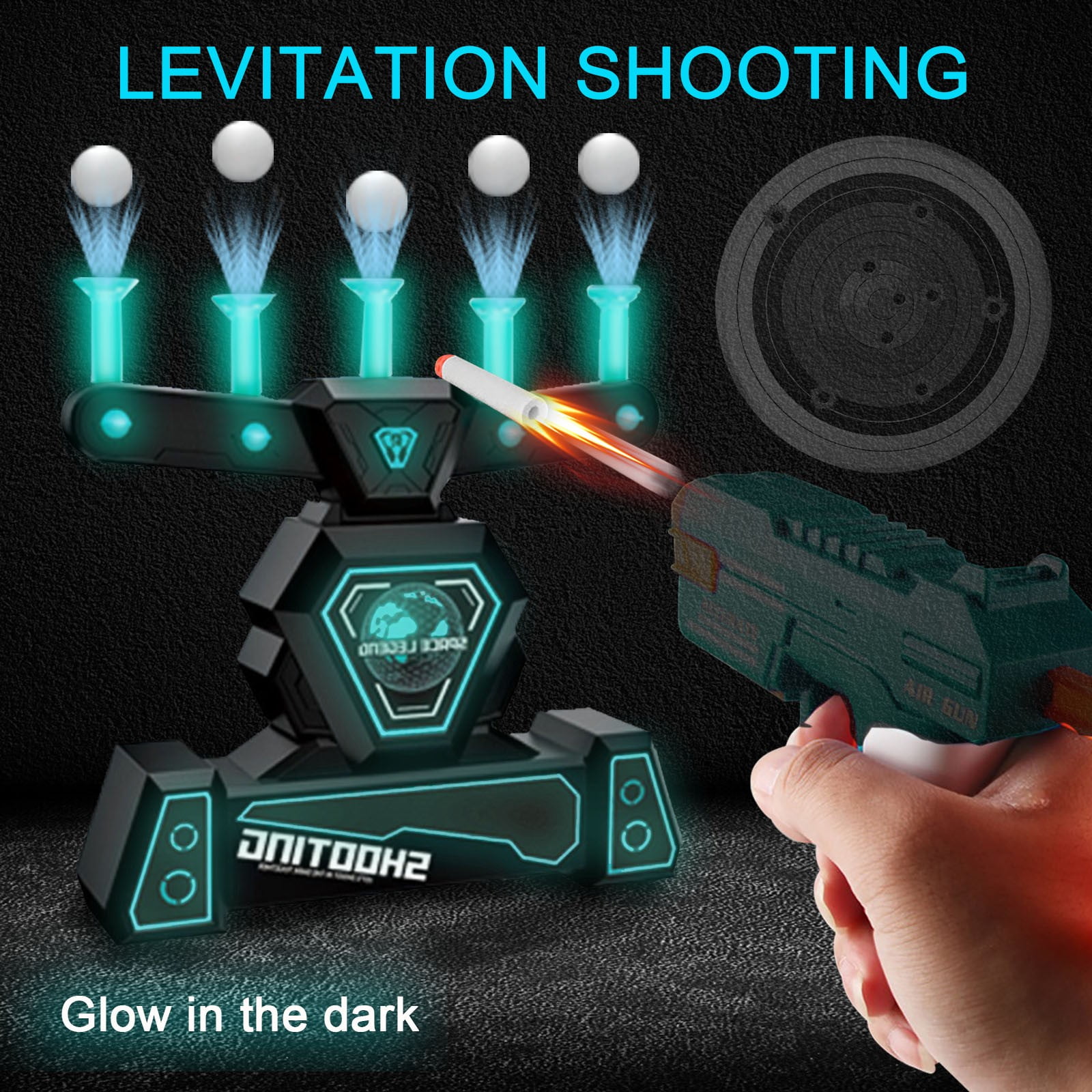 Shooting Games Toy for Kids with 10 Balls, Electronic Hover Shot ...