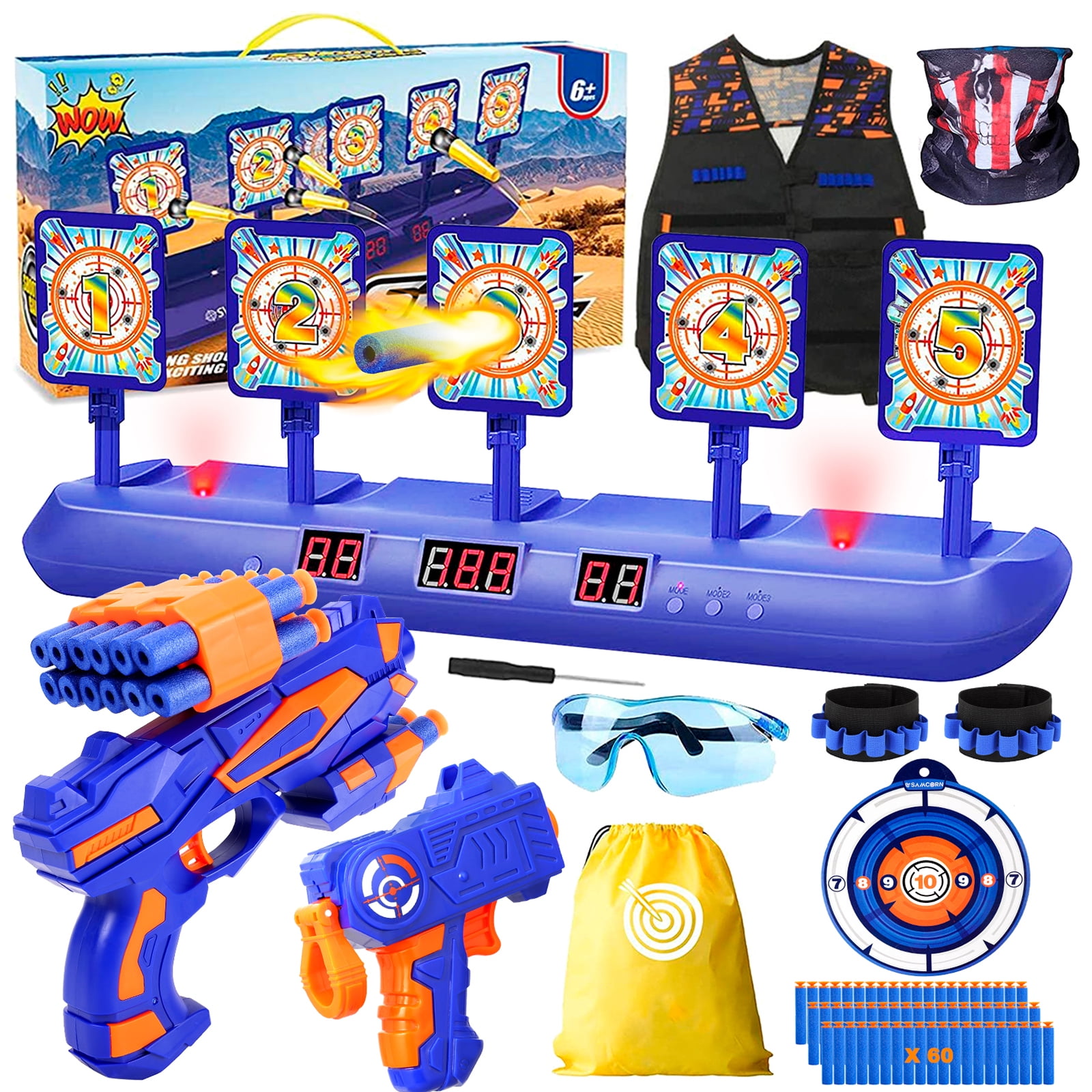 Shooting Games for Kids Practice, 5 Target Electronic Scoring Auto ...