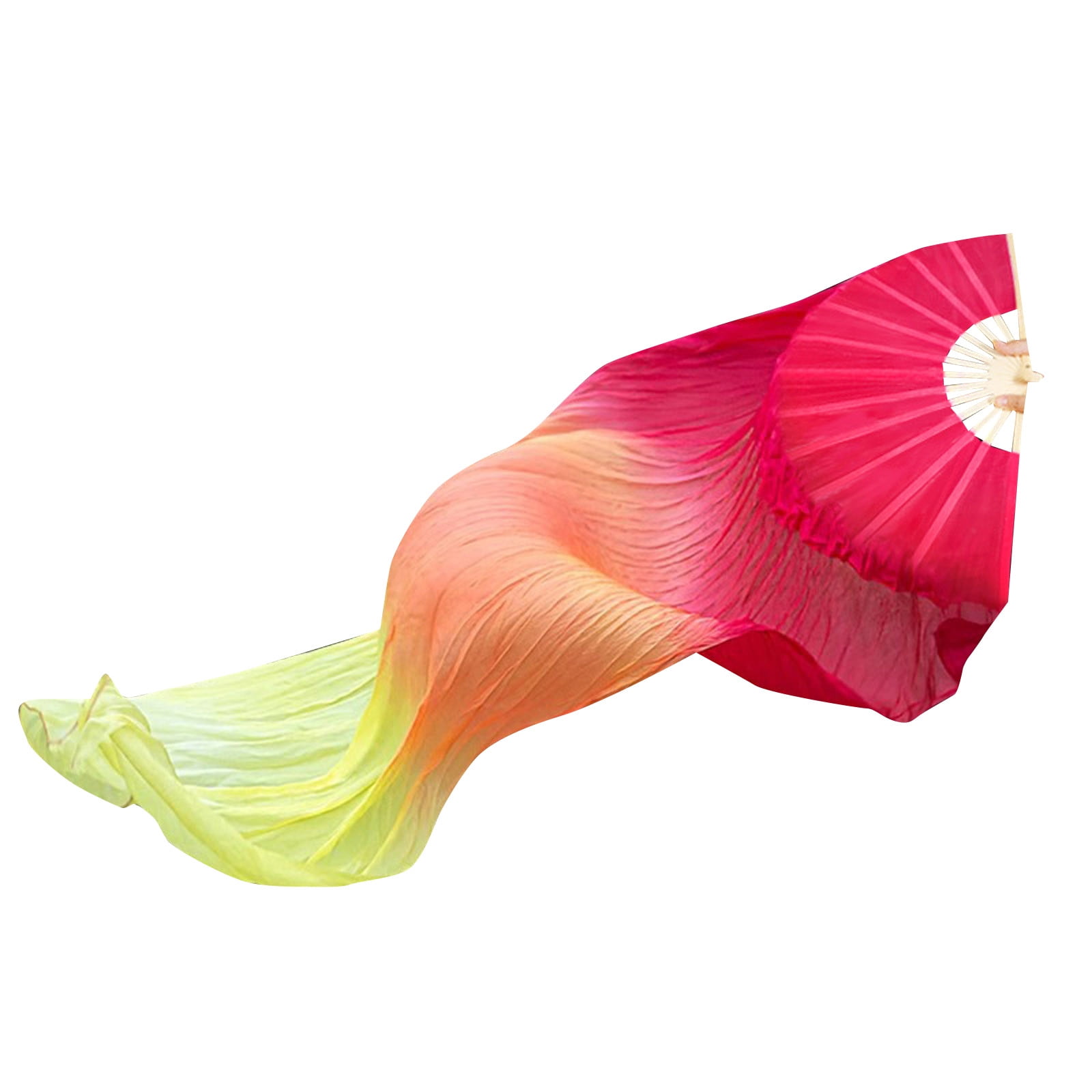 Shooting Props Belly Dance Fan Silk Fan Long Folding Dance Cloth Ideal ...
