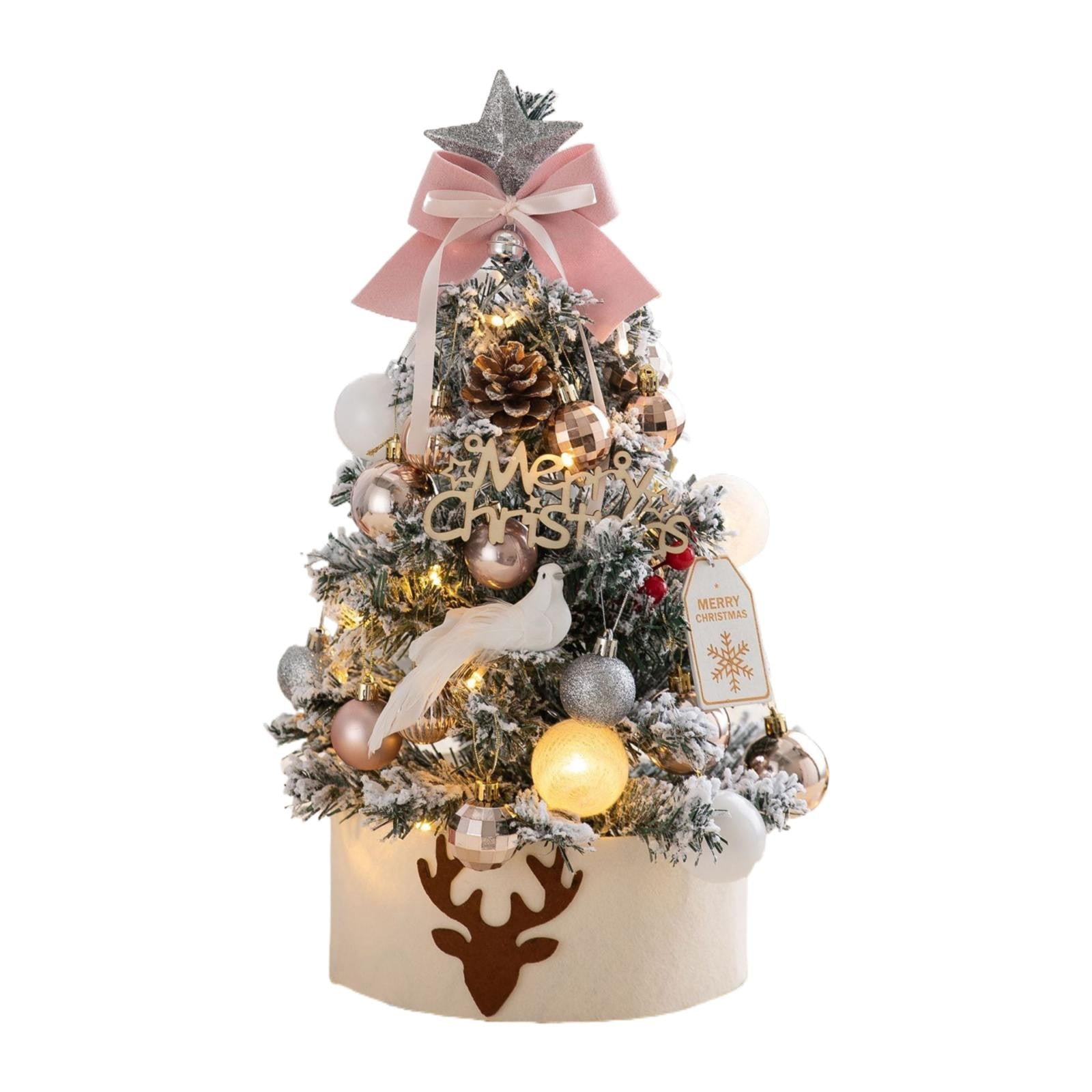 Shooting Props Lighted Mini Christmas Tree Small Desktop Christmas Tree ...