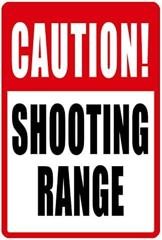 Shooting Range Metal Sign Decor Poster Wall Door Plaque TIN Sign 12X8 ...