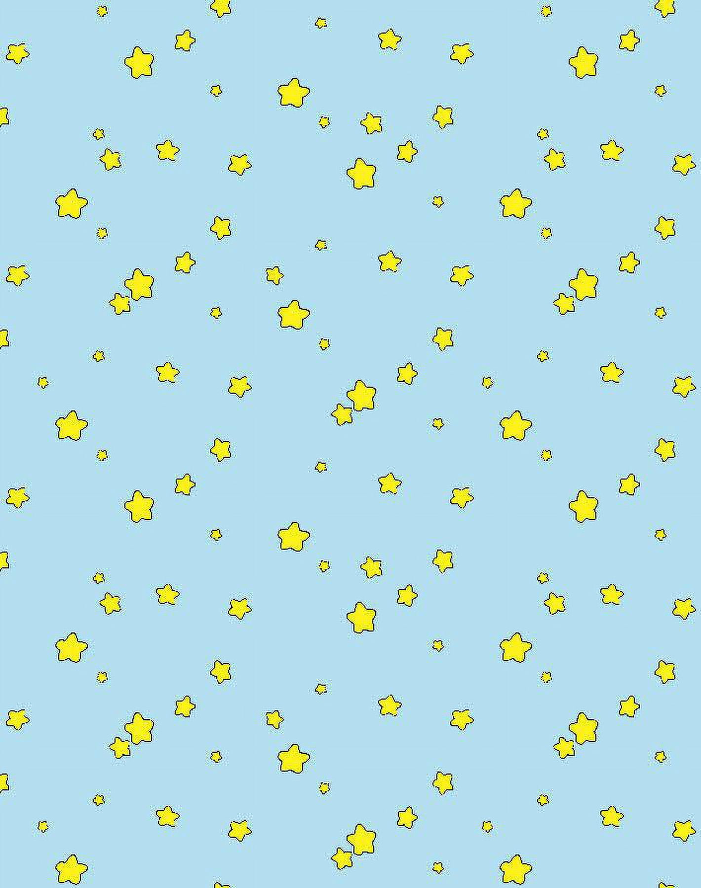 Shooting Stars Removable Vinyl Wallpaper by Barbie - Baby Blue ...