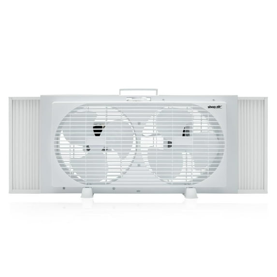 Shop- 9" Twin Window Fn with Mnully Reversible flow – 2-Speed Settings ...