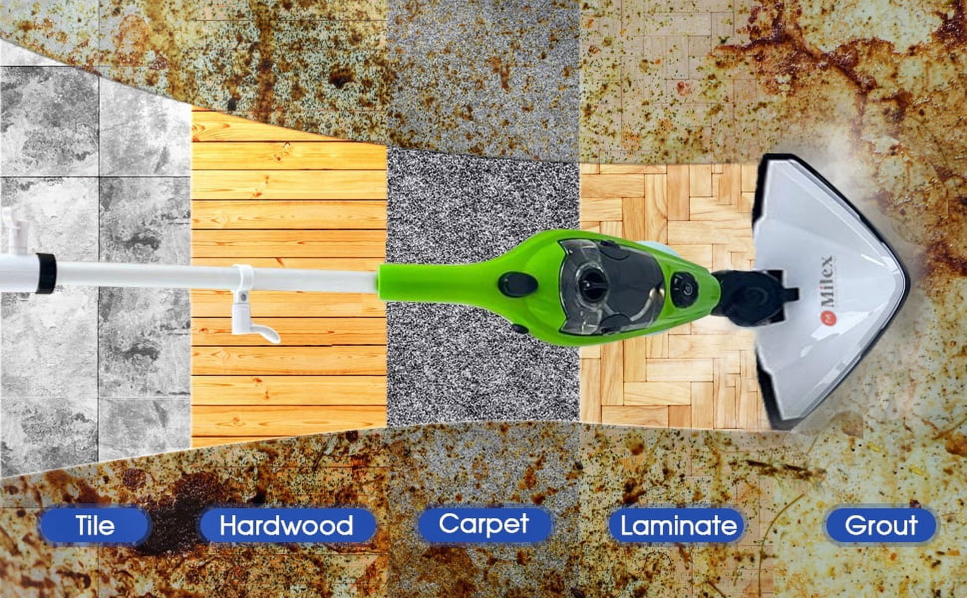 Milex V Steam Mop, Kills 99% of Germs, Portable Floor and Countertop ...