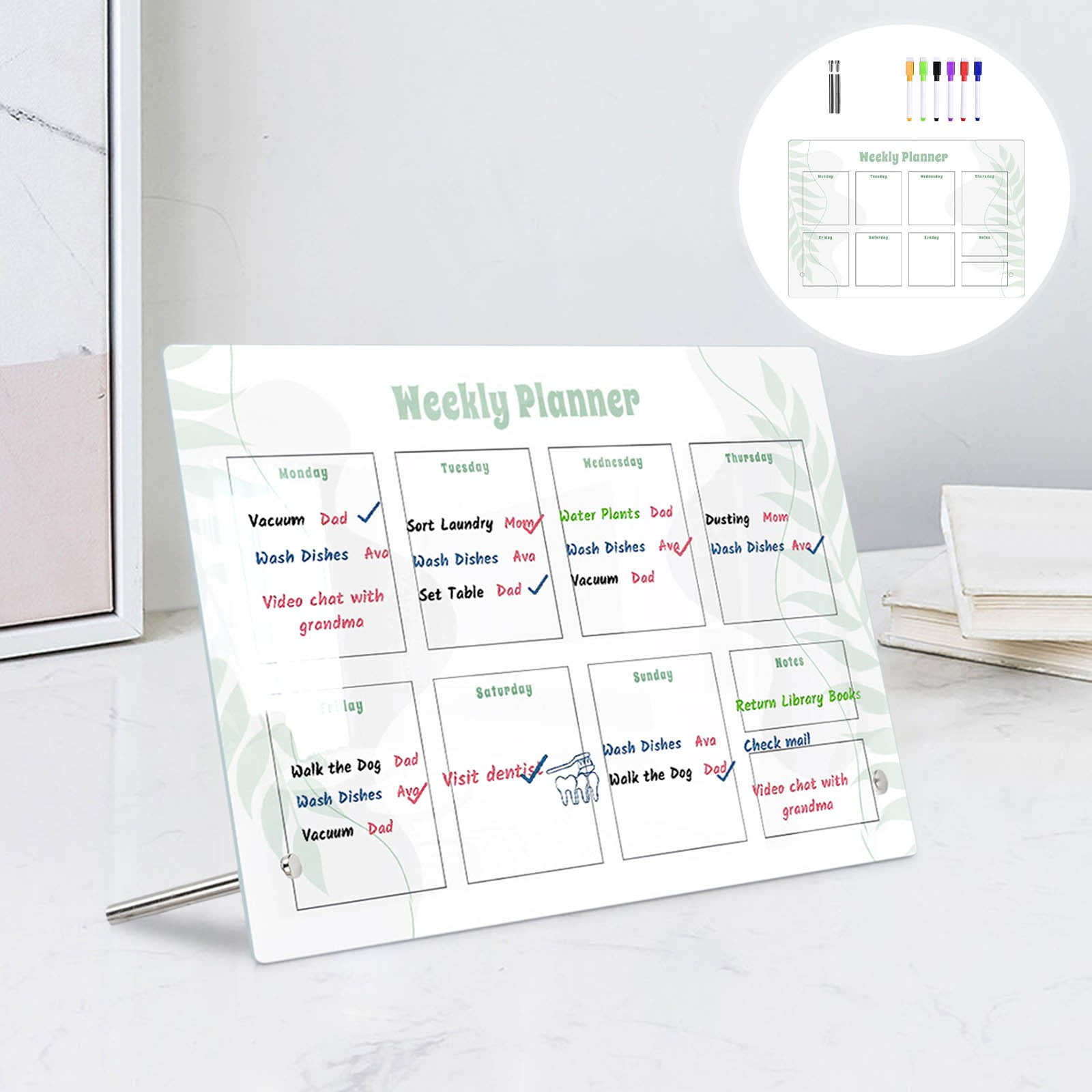 Shop Big, Transparent Memo Board, Erasable Desktop Display, 3ml Marker ...