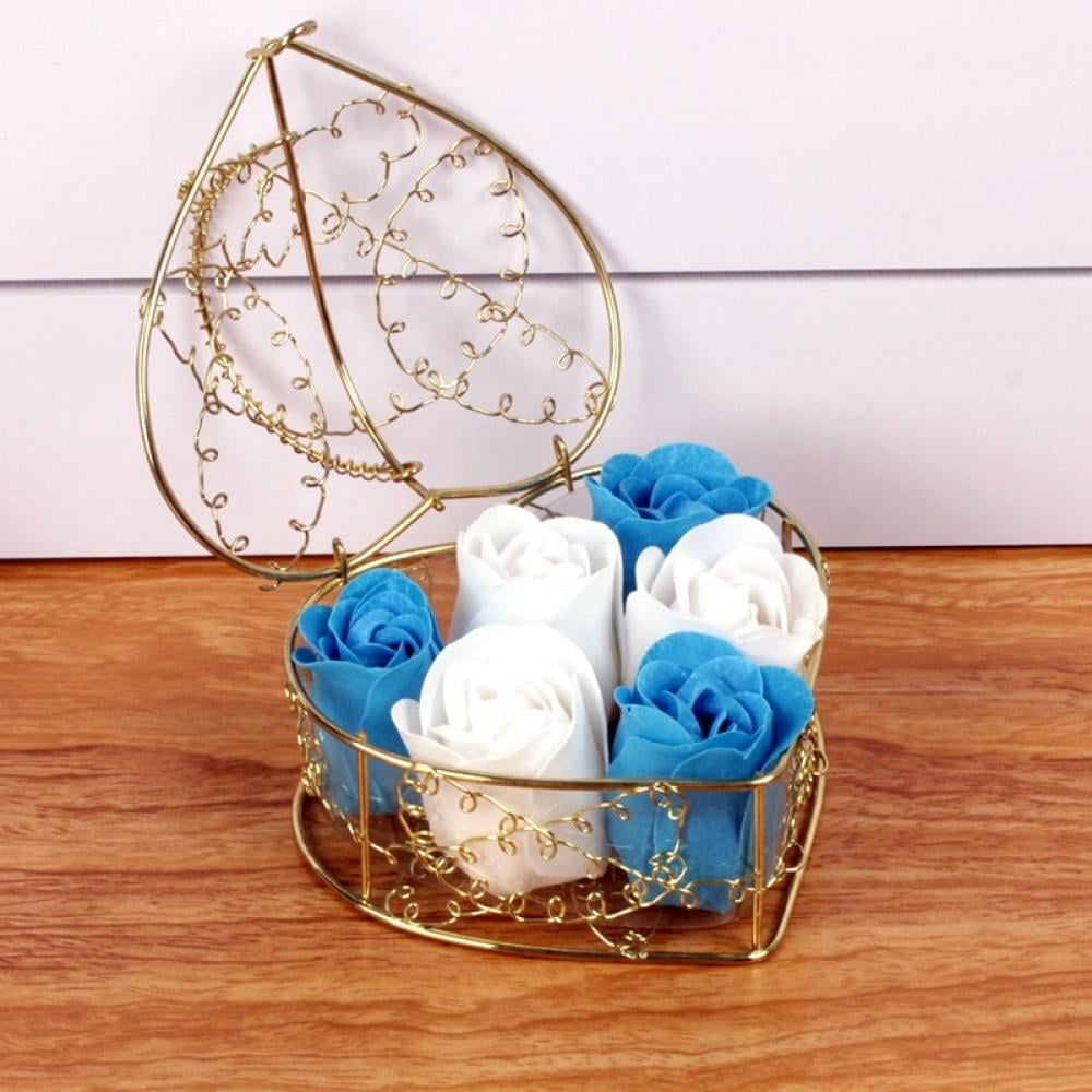 Shop Clearance! 6pcs/Box Forever Flowers Preserved Roses in Heart Box ...