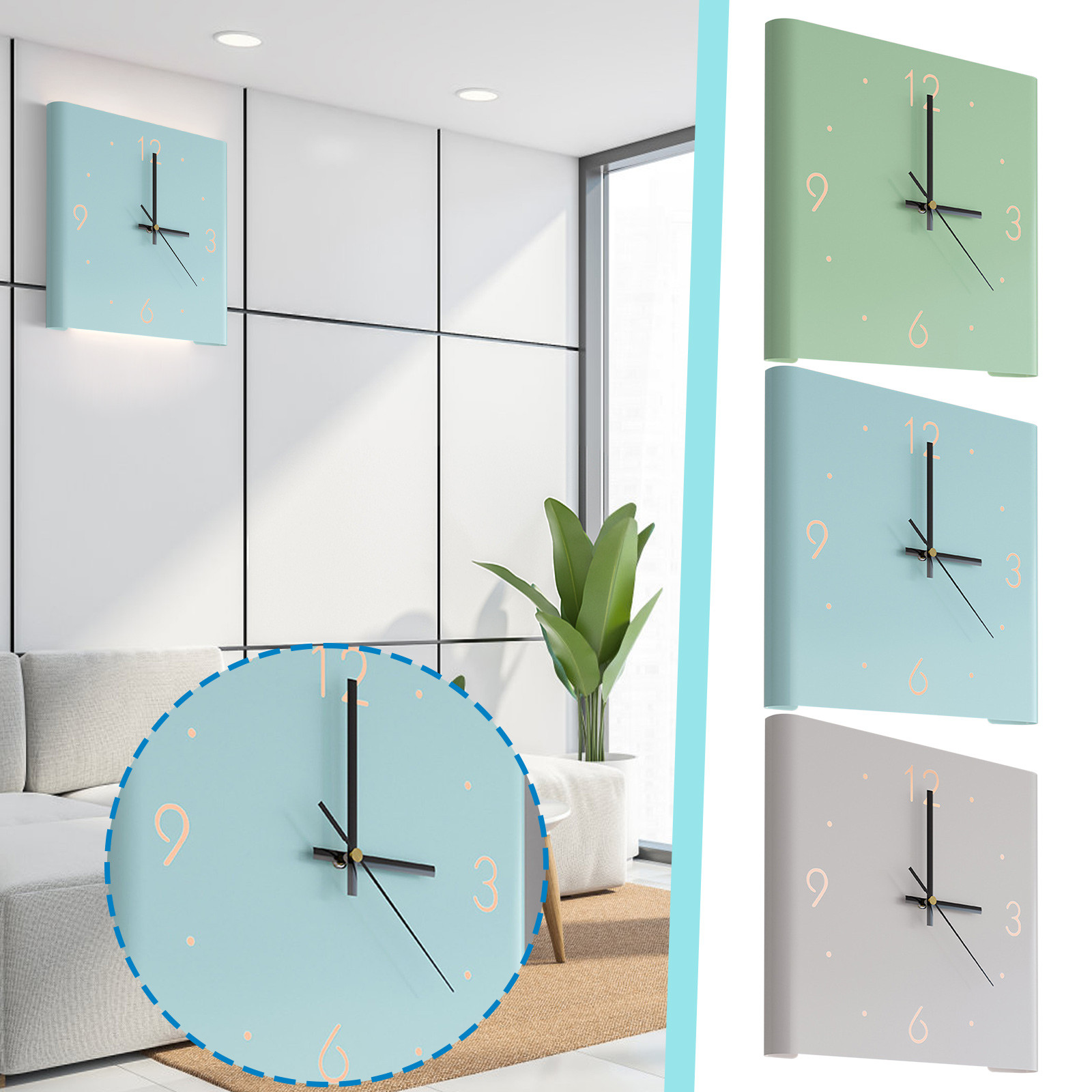 Shop Deals, Double Sided Corner Wall Clock, Luminous Digital Clock ...
