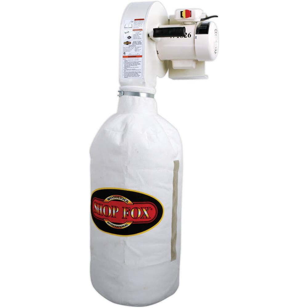 Shop Fox W1826 1 HP Locking Screw System Wall Dust Collector with ...