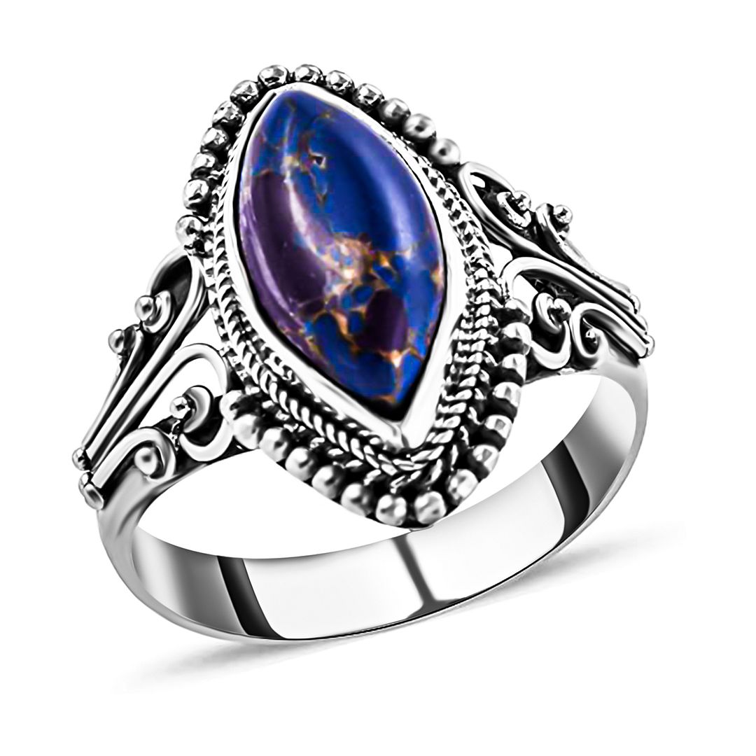 925 Sterling Silver Artisan Culture Op Art Bali Ring Size 8 - Walmart.com