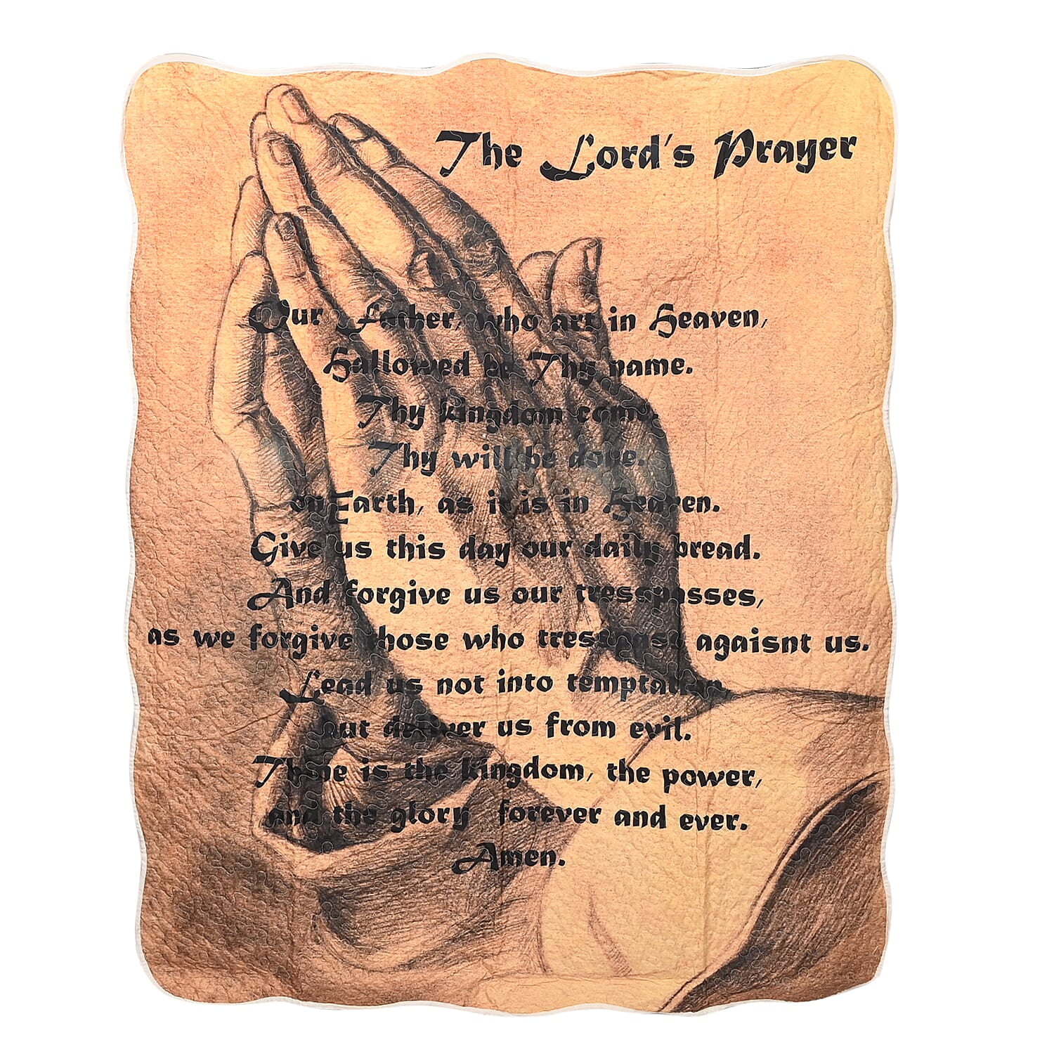 Shop LC Inspirational Quotes Bed Throw Quilt Blankets - Praying Hands ...
