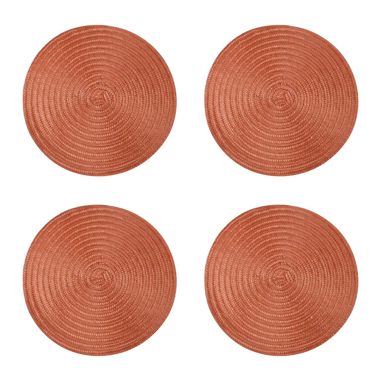 Shop LC Set of 4 Rust Polypropylene Polyester Placemat Handmade Anti ...