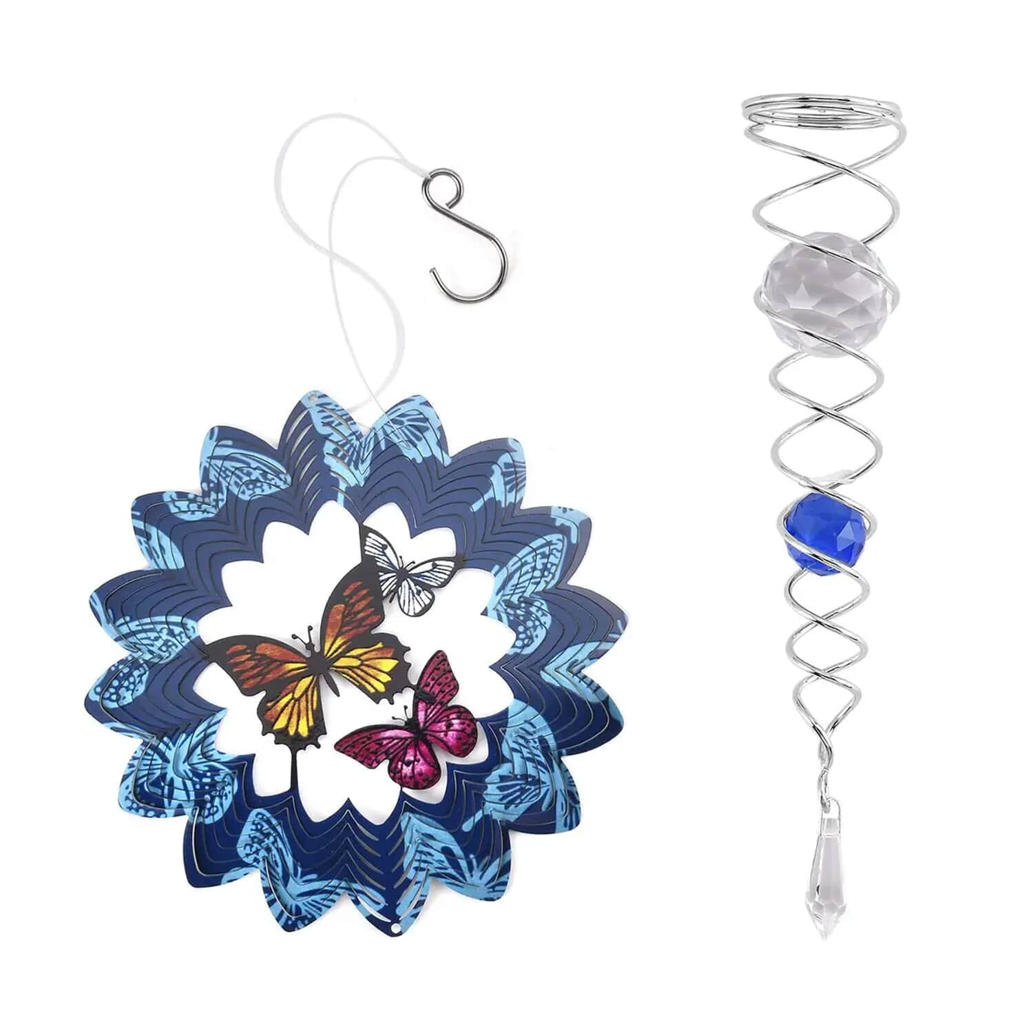 Shop LC Stainless Steel Magic Kinetic Sculpture Butterfly and Flower ...