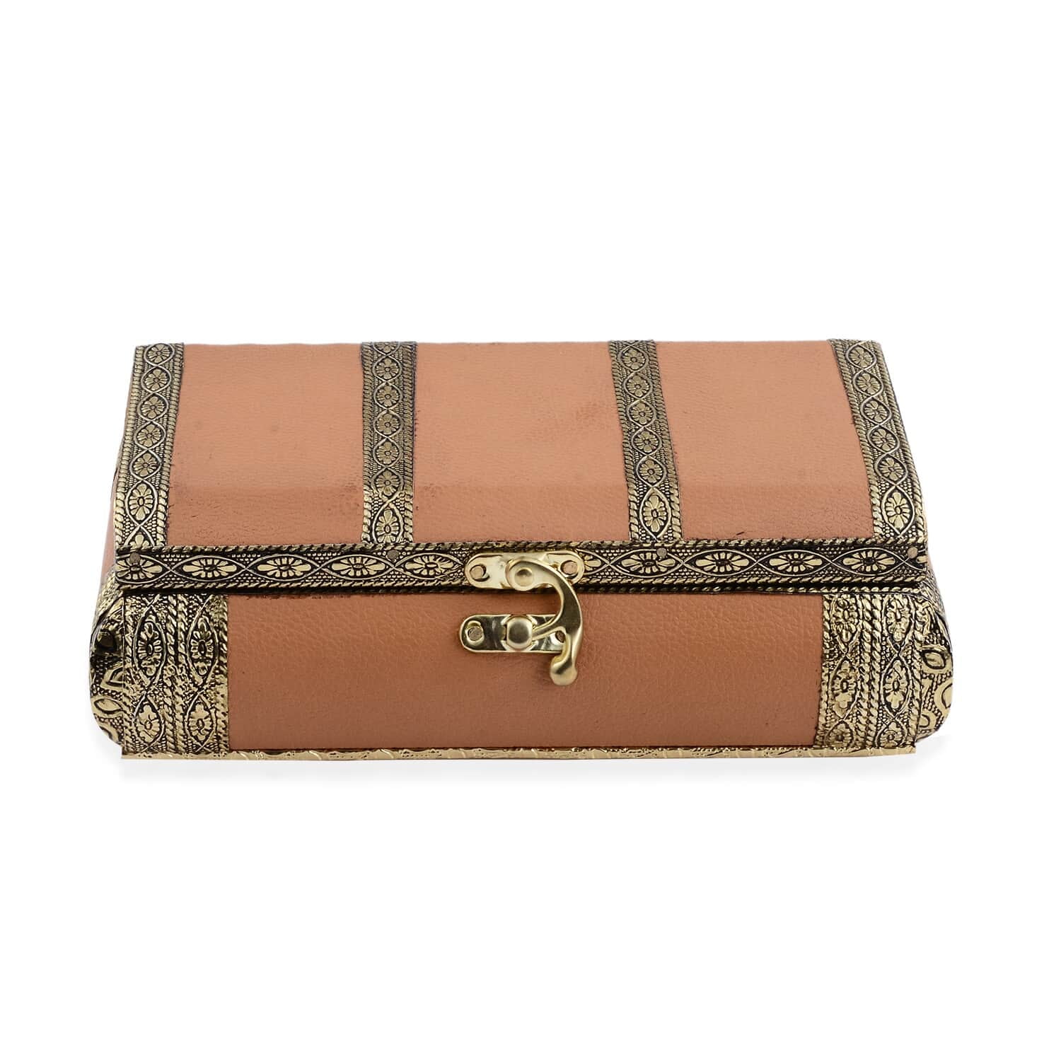 Shop LC Women Organizer Box Camel Faux Leather Oxidized Scratch ...
