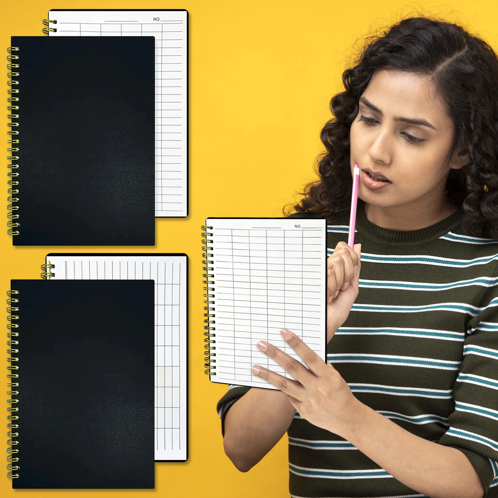 Shop This Look, Coil-bound Notepad, Blank Checked Pattern, 60 Pages ...