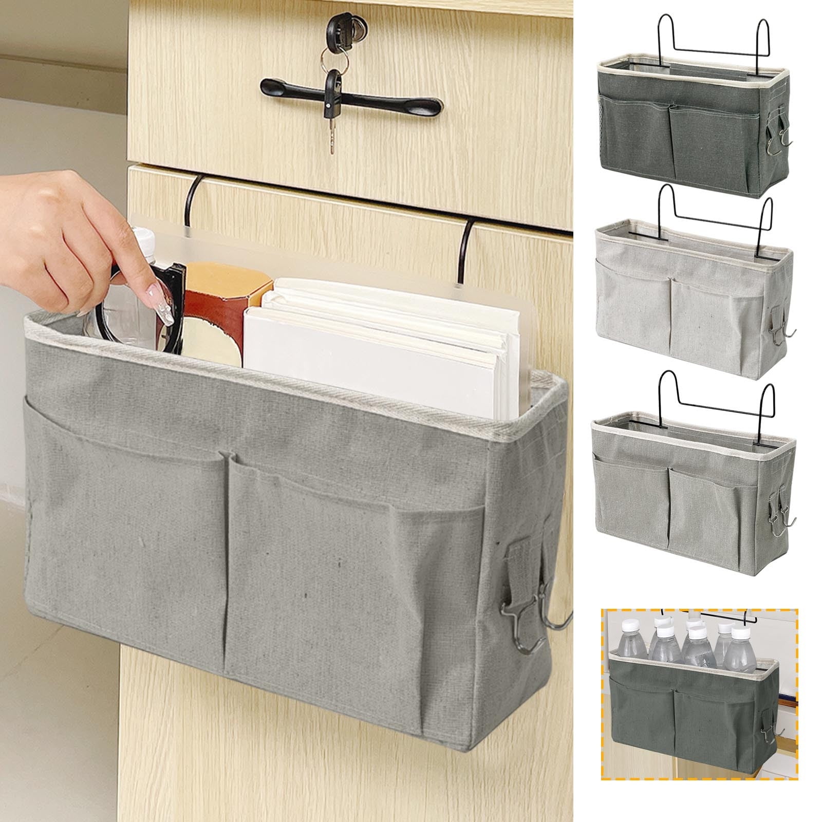 Angeler Bedside Hanging Shelf, Fabric Storage Bag, Upper Bunk Bed, for ...