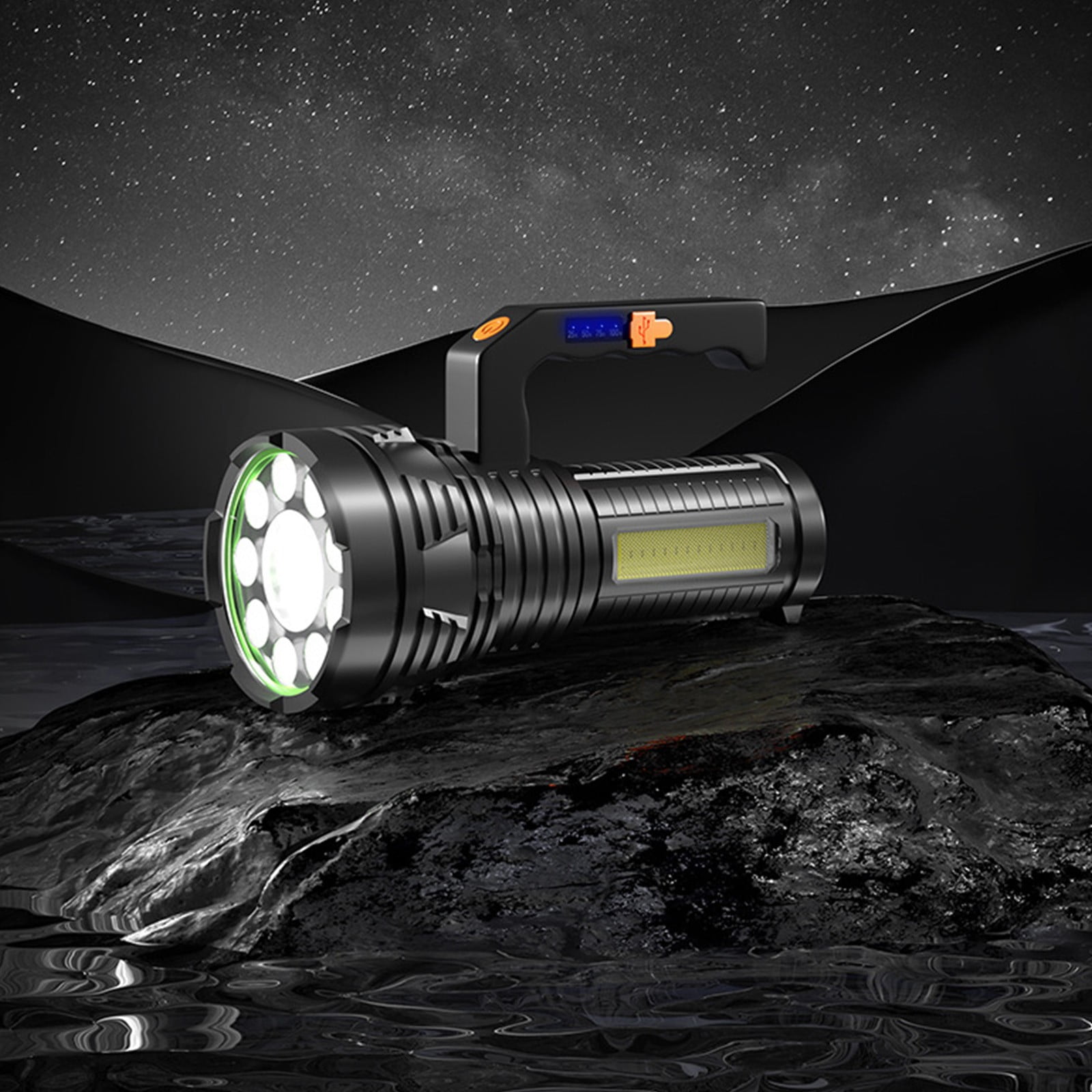 Shop Now, Nine Lights LED Flashlight, 100,000 Lumens, Rechargeable ...