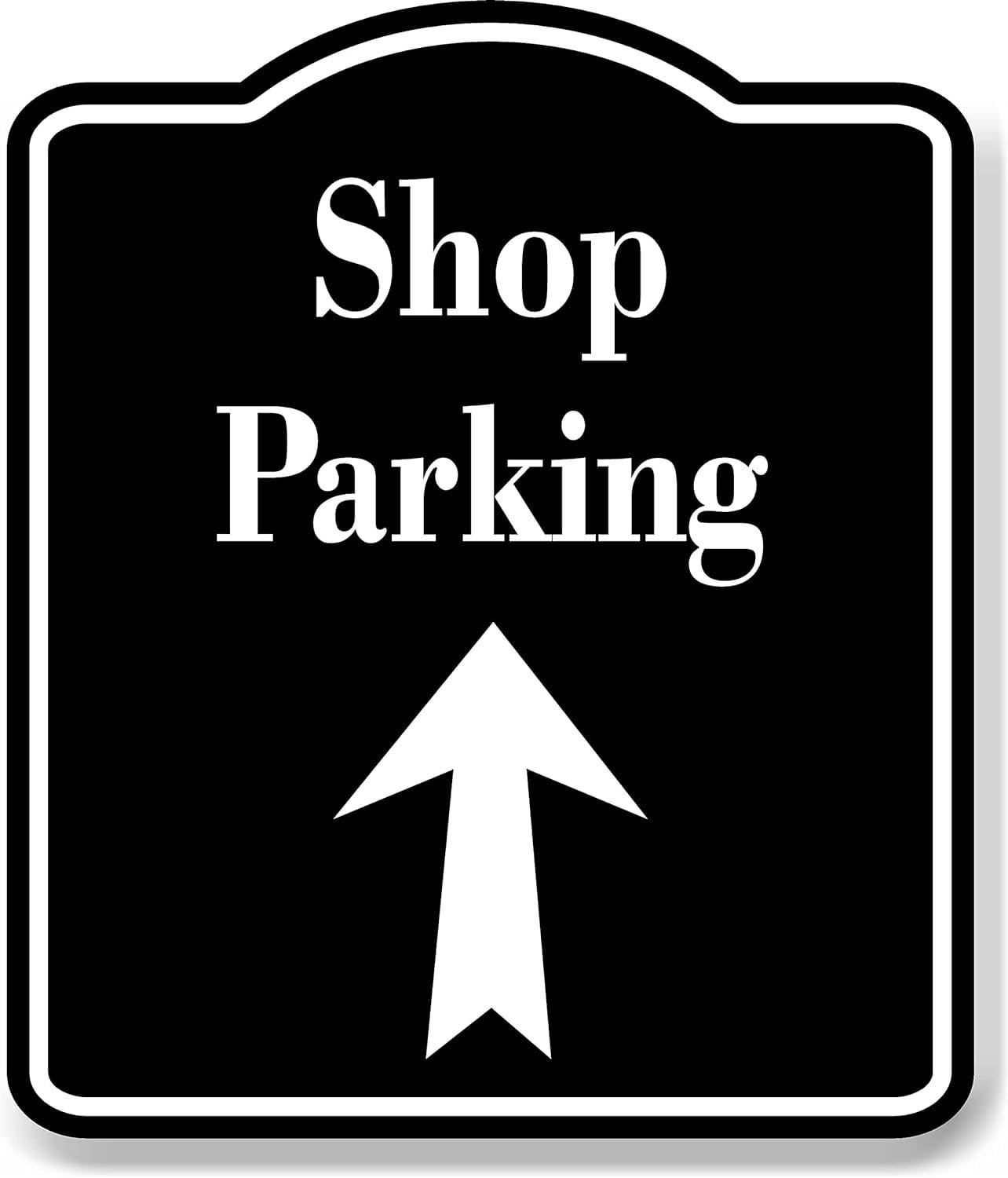 Shop Parking Up Arrow BLACK Aluminum Composite Sign, 20"x24" - Walmart.com