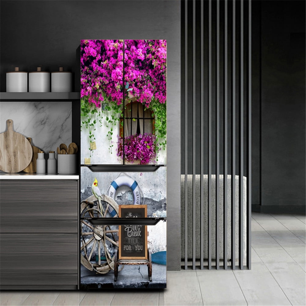 Shop Poster Refrigerator Sticker Door Wrap Vinyl Self Adhesive Covering ...