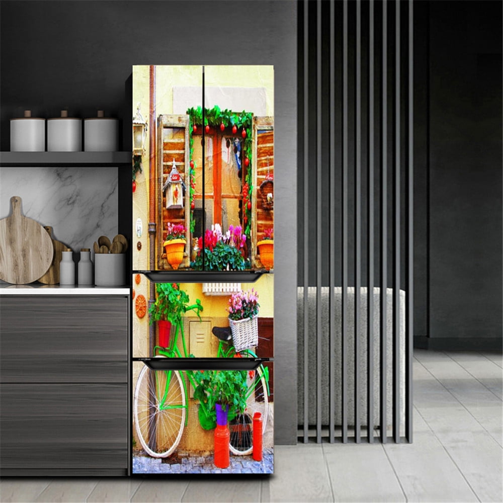 Shop Poster Refrigerator Sticker Door Wrap Vinyl Self Adhesive Covering ...
