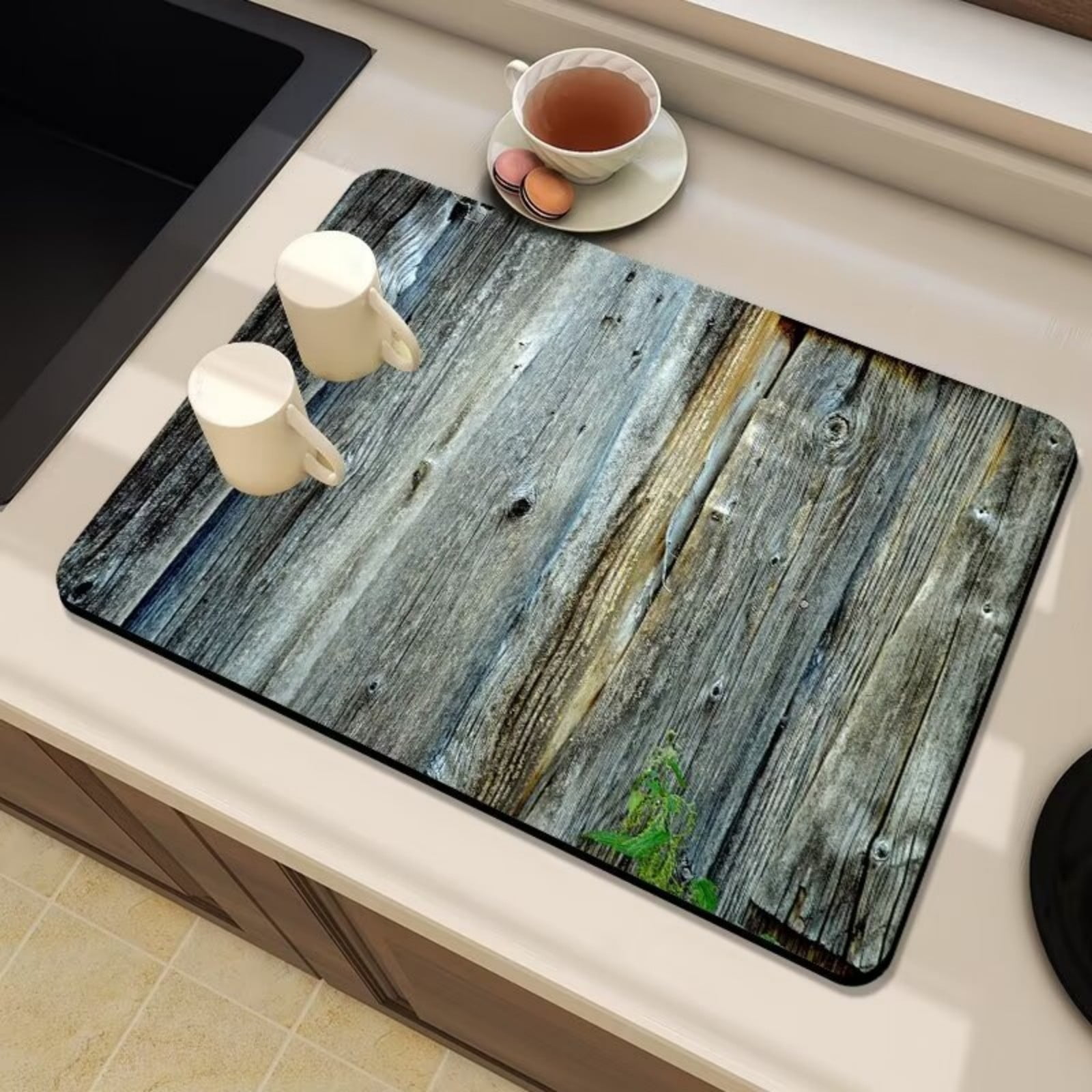 Shop & Save, Topliu Wood Grain Diatom Mud Kitchen Toilet Door Mat ...