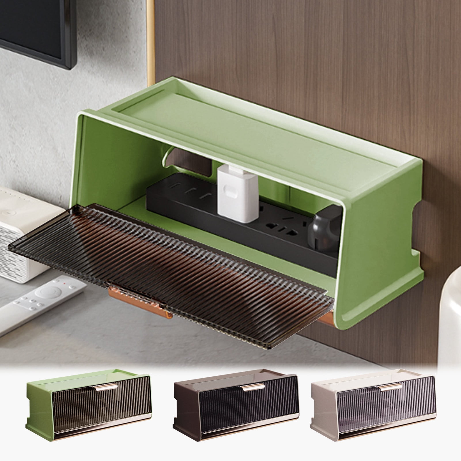 Shop & Save,WiFi Router Storage Box,Power Strip,Wall-Mounted Junction ...