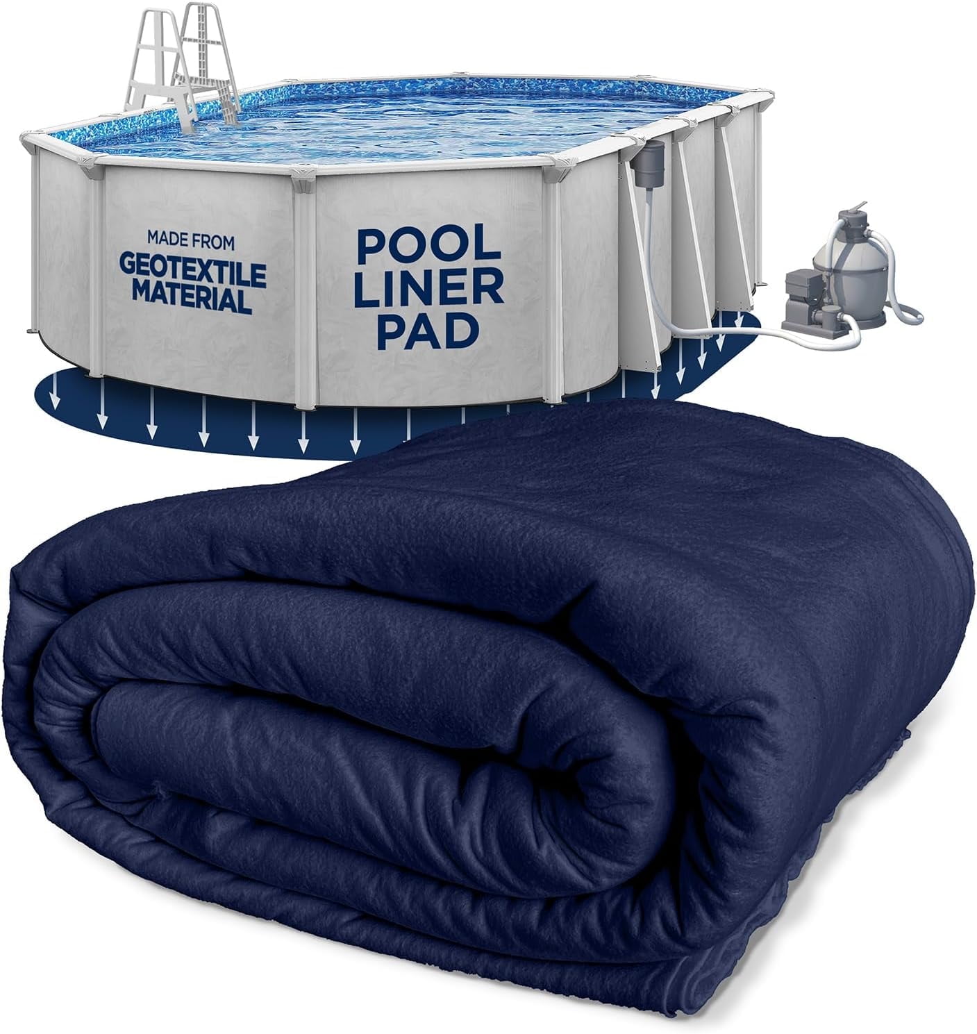 Shop Square 10x15-Foot Oval Pool Liner Pad for Above Ground Pools ...