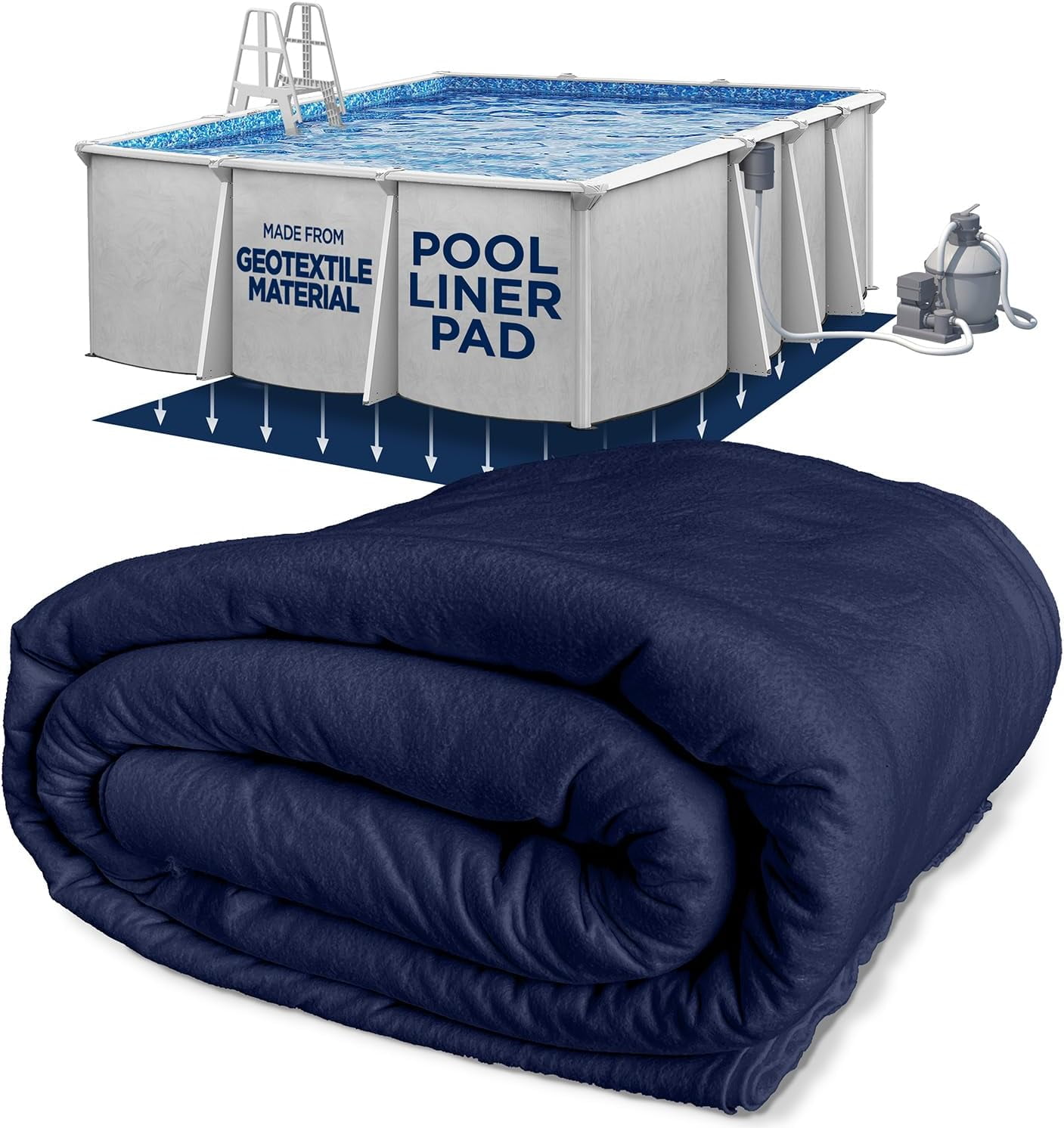 Shop Square 12x24-Foot Rectangle Pool Liner Pad for Above Ground Pools ...