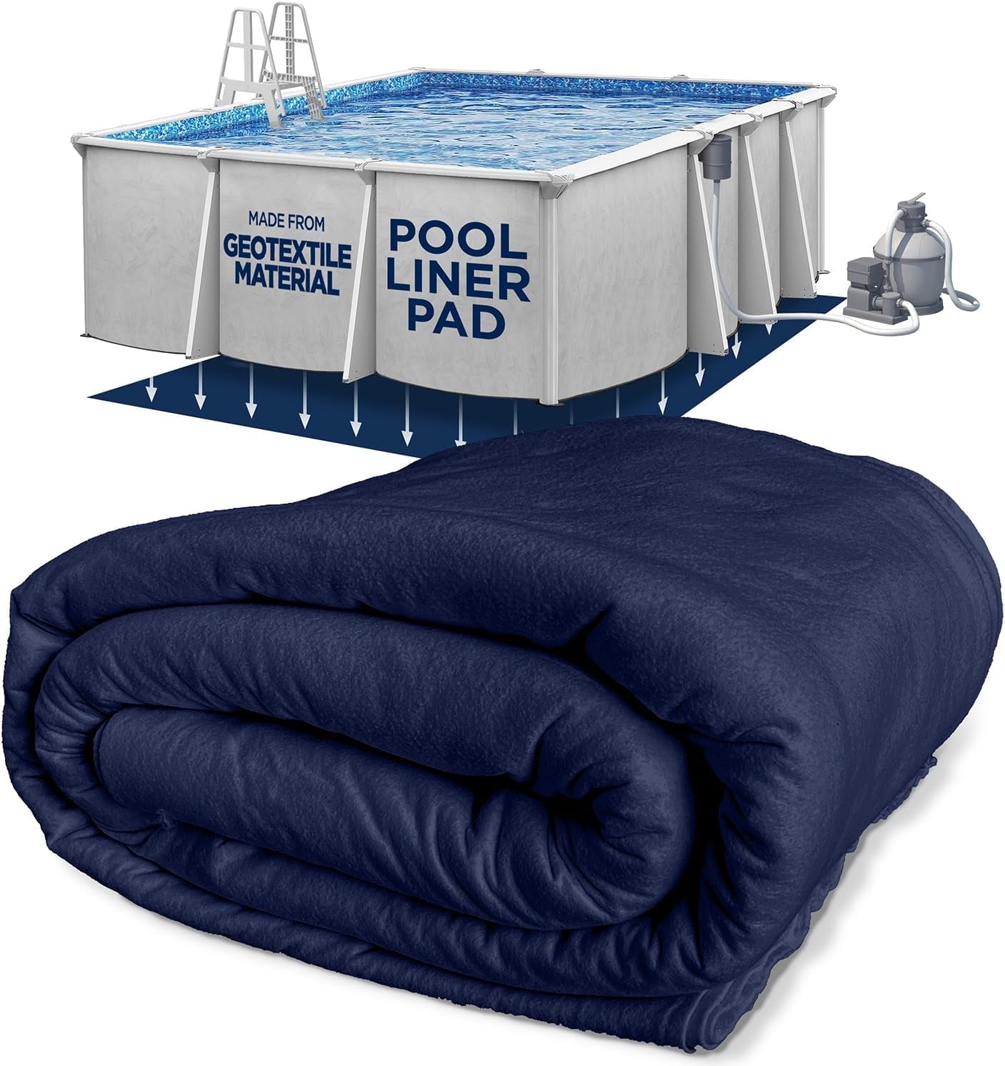 Shop Square 16x32-Foot Rectangle Pool Liner Pad for Above Ground Pools ...