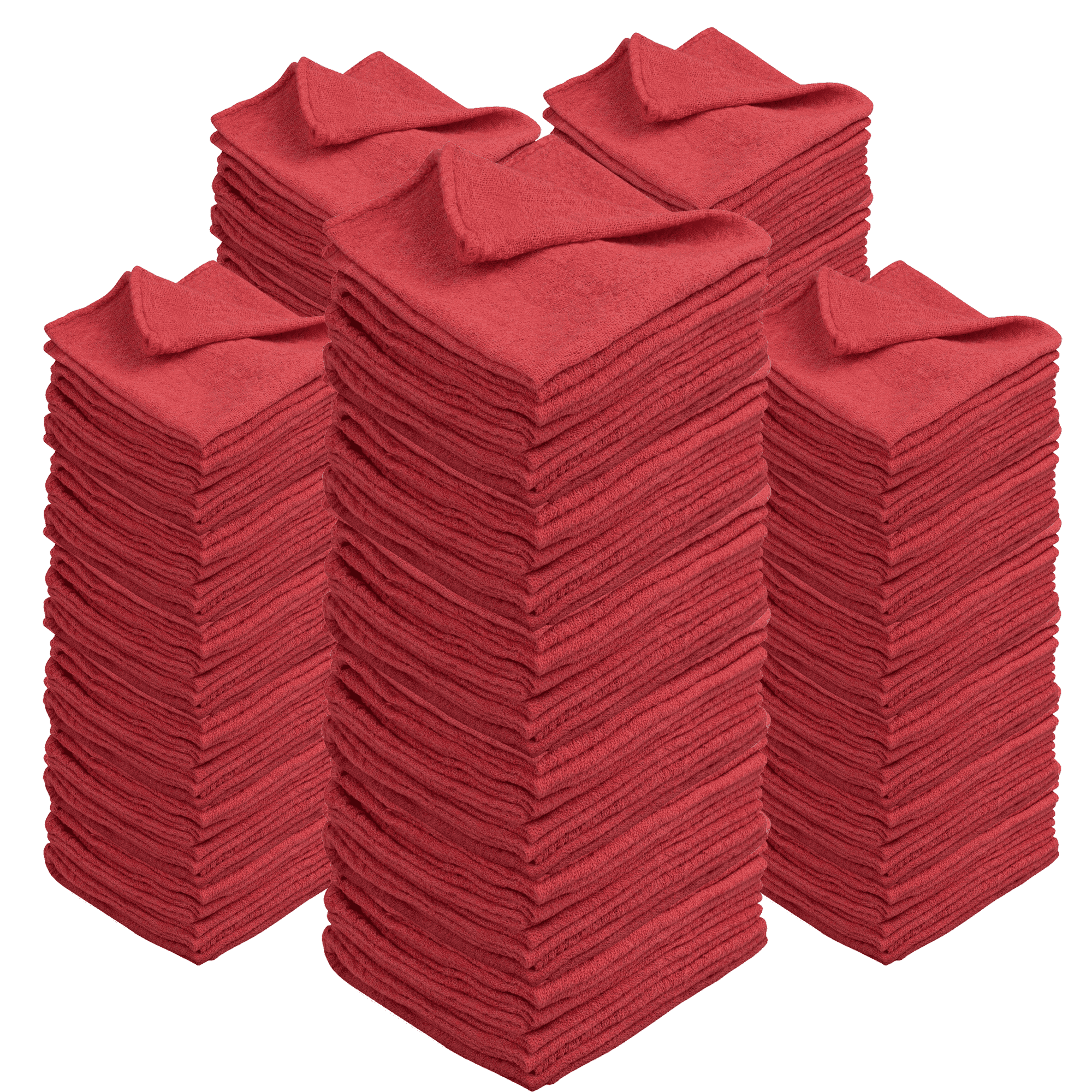 Shop Towels – Red, 12x14 Inches, 50-Pack – Cotton-Rich, Reusable ...