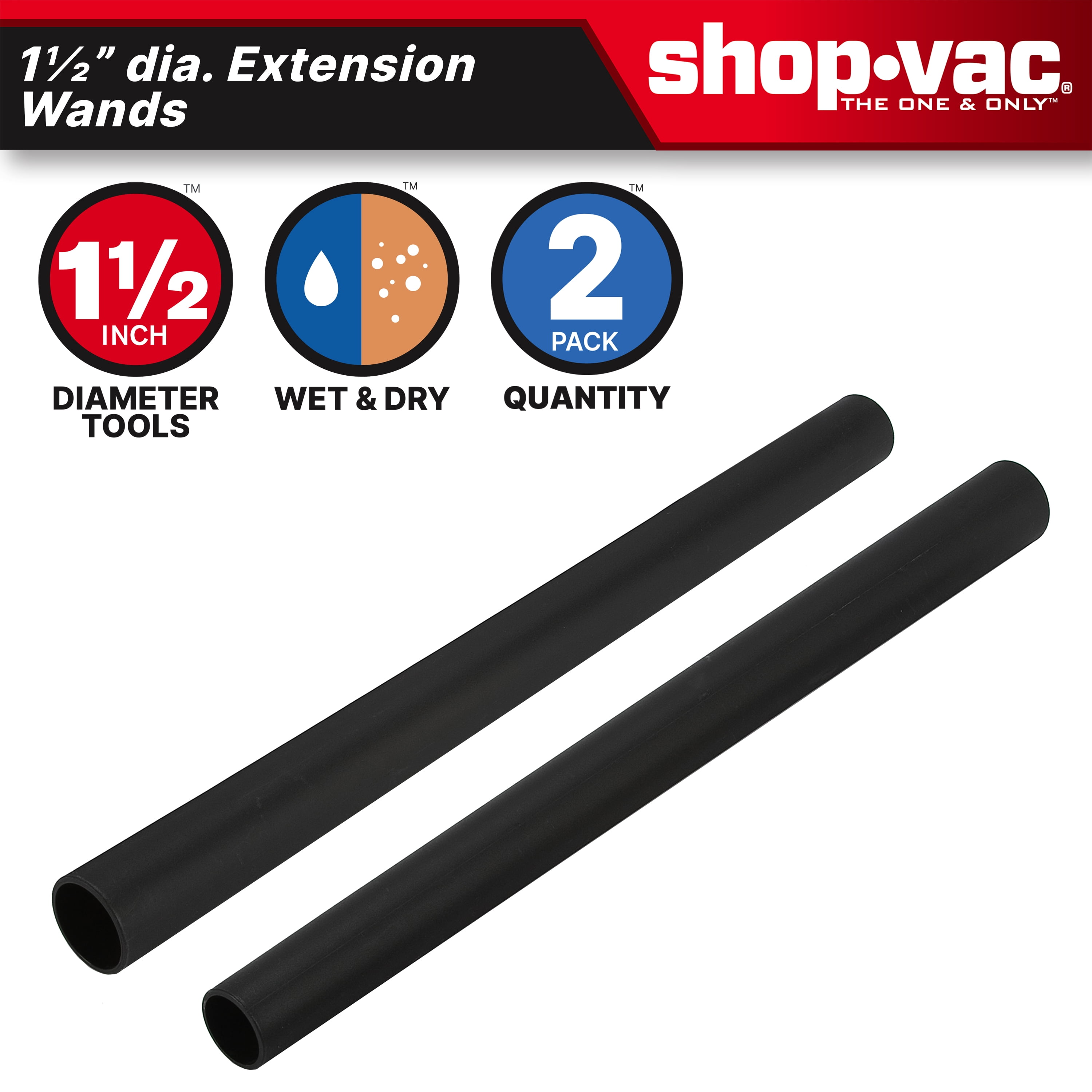 Shop-Vac Extension Wand, 1-1/2 inch Diameter - Walmart.com