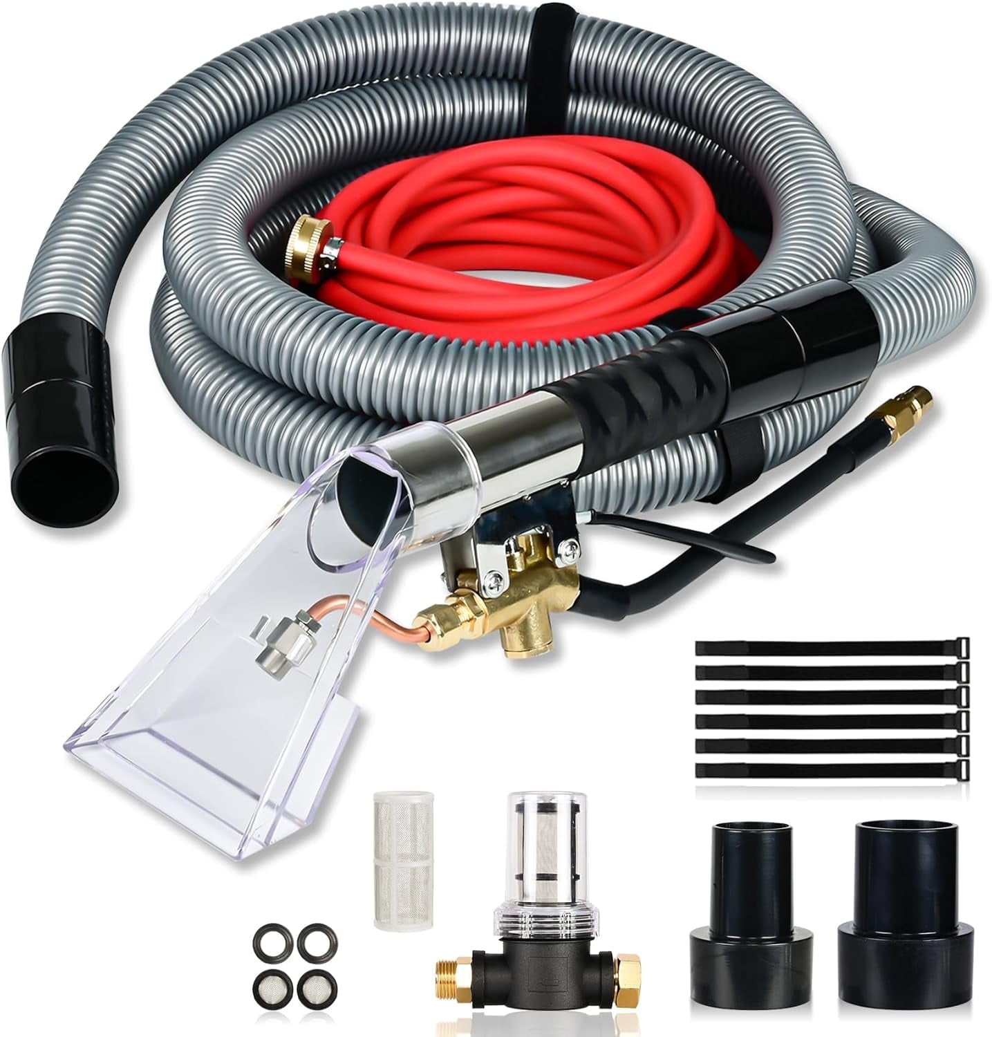 Shop vac extractor kit, 25ft water line, 10ft vacuum hose & adapter for ...