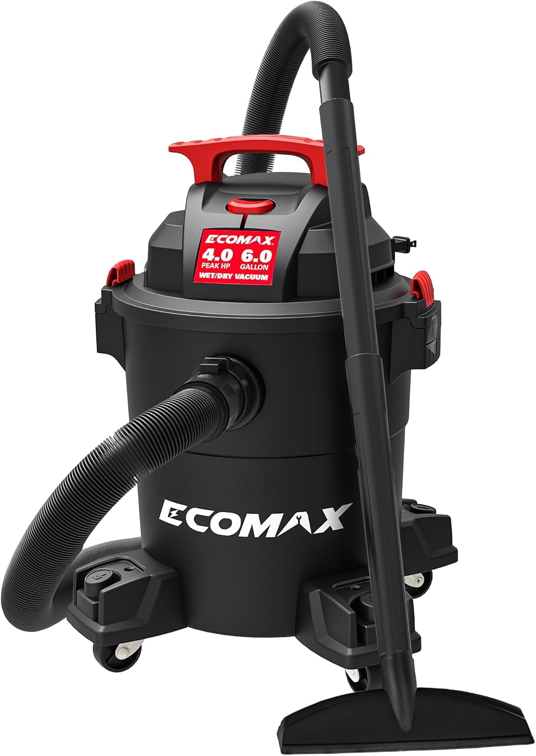 Shop Vacuum Wet/Dry 6 Gallon, 4 Peak HP, Wet/Dry Vac with Powerful ...