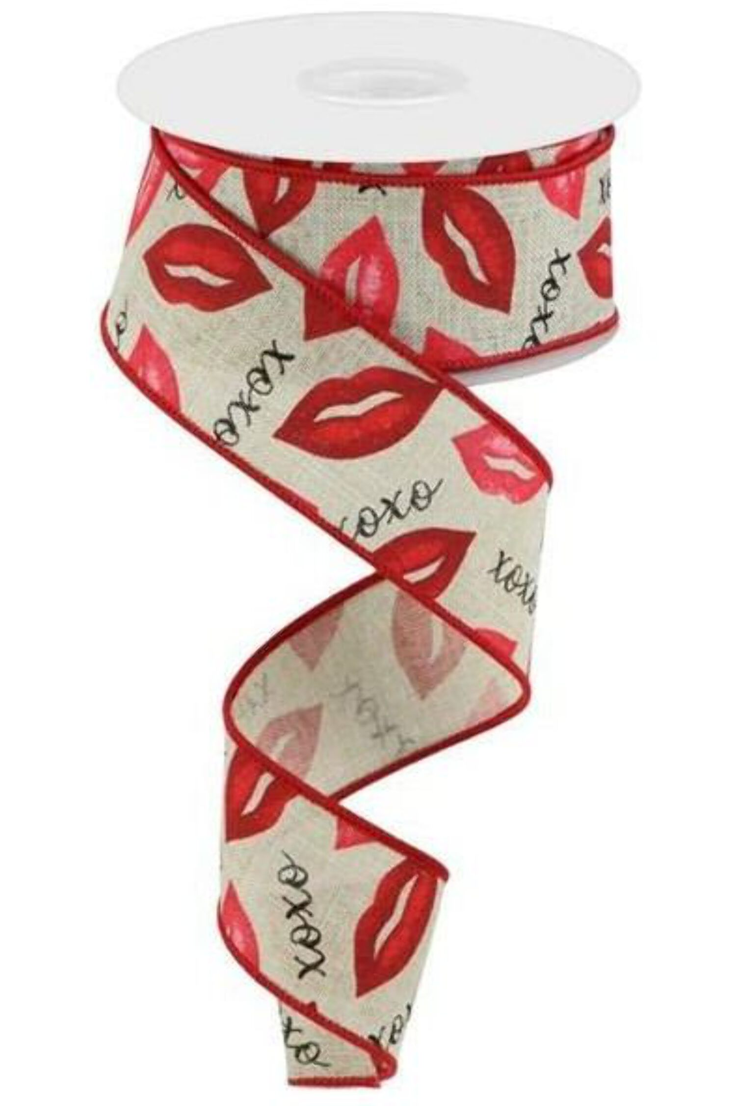 Shop our 1.5" Lips XOXO Burlap Ribbon: Natural (10 Yard) - Walmart.com