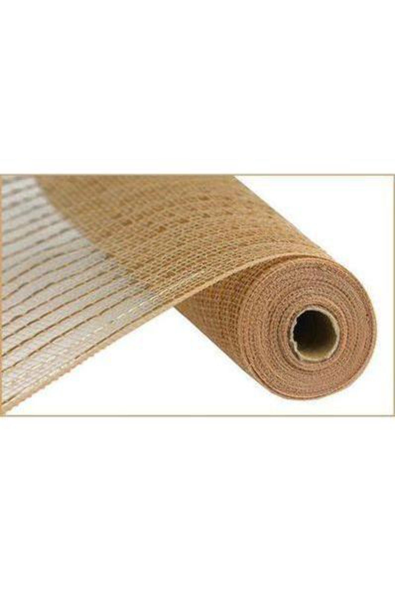 Shop our 10" Poly Deco Mesh Ribbon: Matte Champagne Wide Foil (10 Yards ...