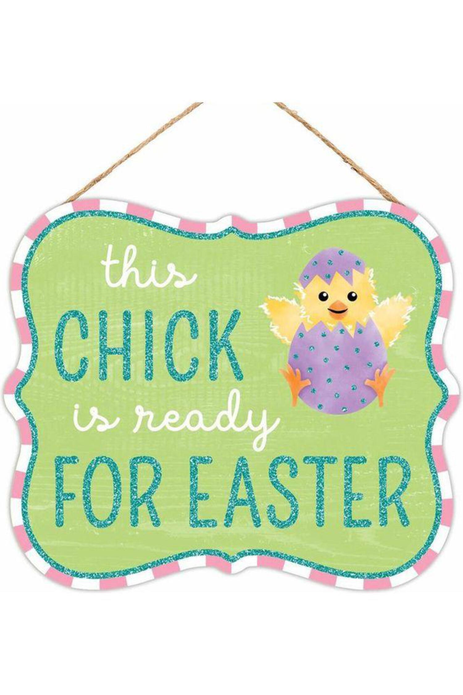 10" Wooden Sign: Glitter Chick Is Ready - Walmart.com