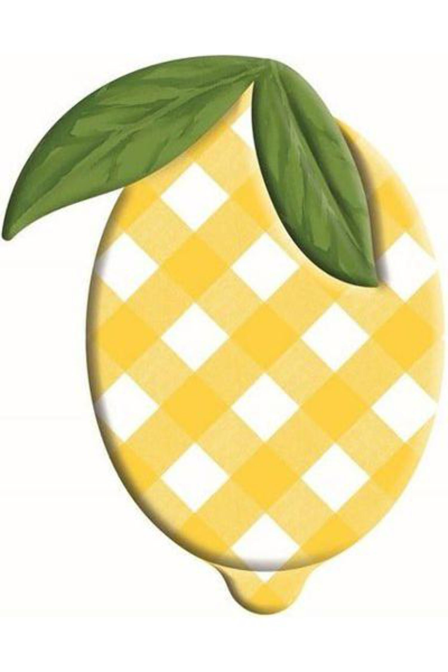 12" Metal Embossed Hanger: Check Lemon - Walmart.com