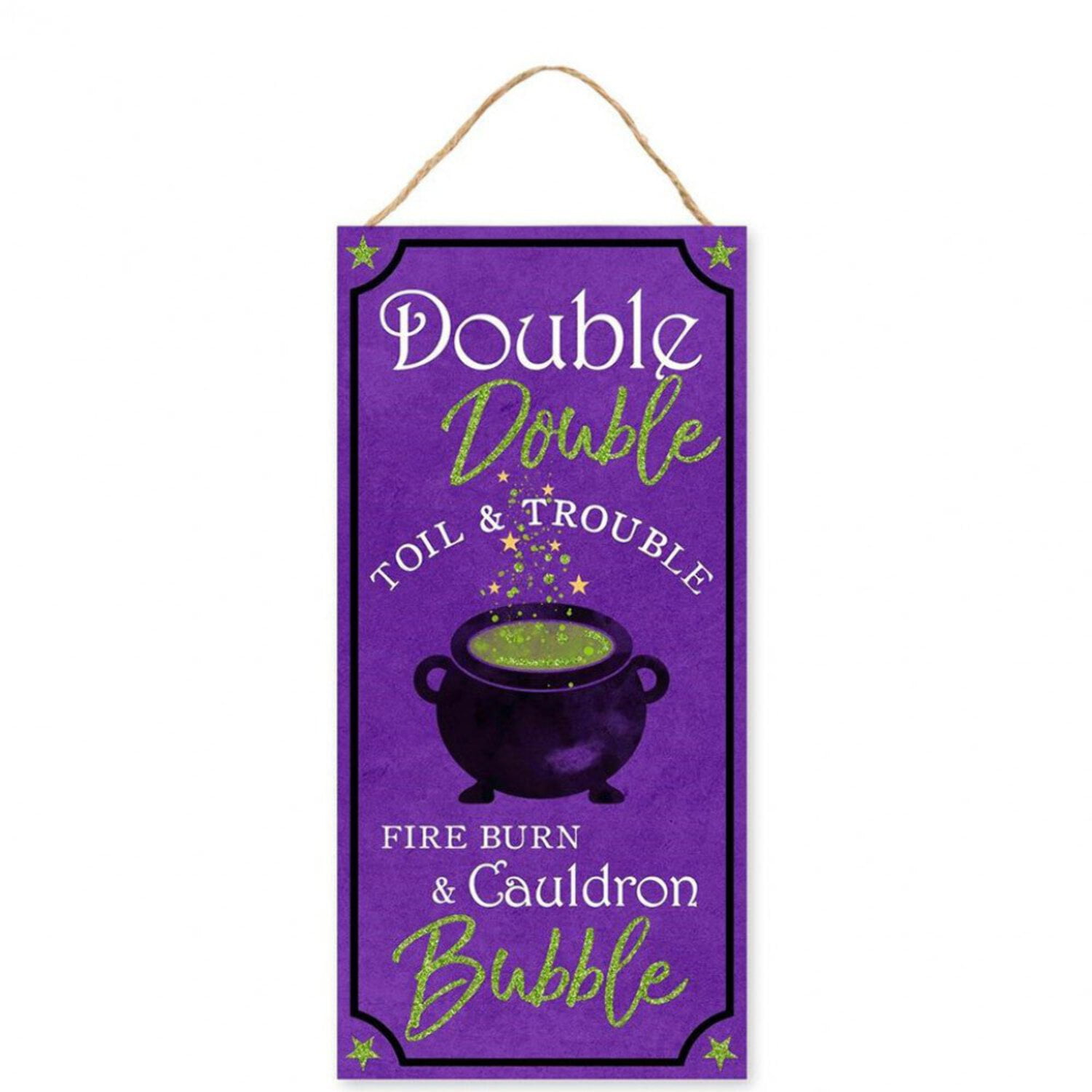 12" Wooden Sign: Cauldron Bubble Sign - Walmart.com
