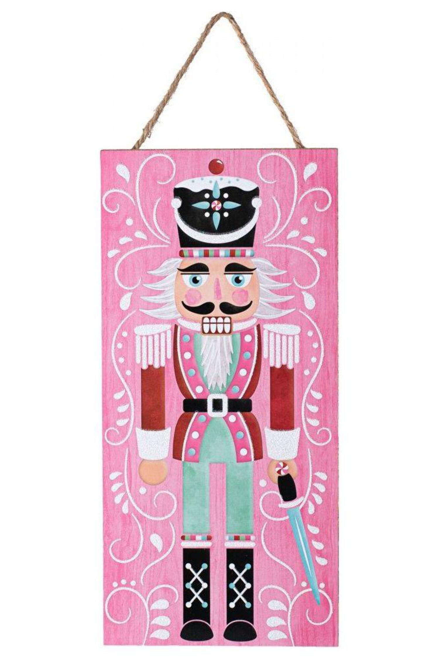12" Wooden Sign: Nutcracker Pink - Walmart.com