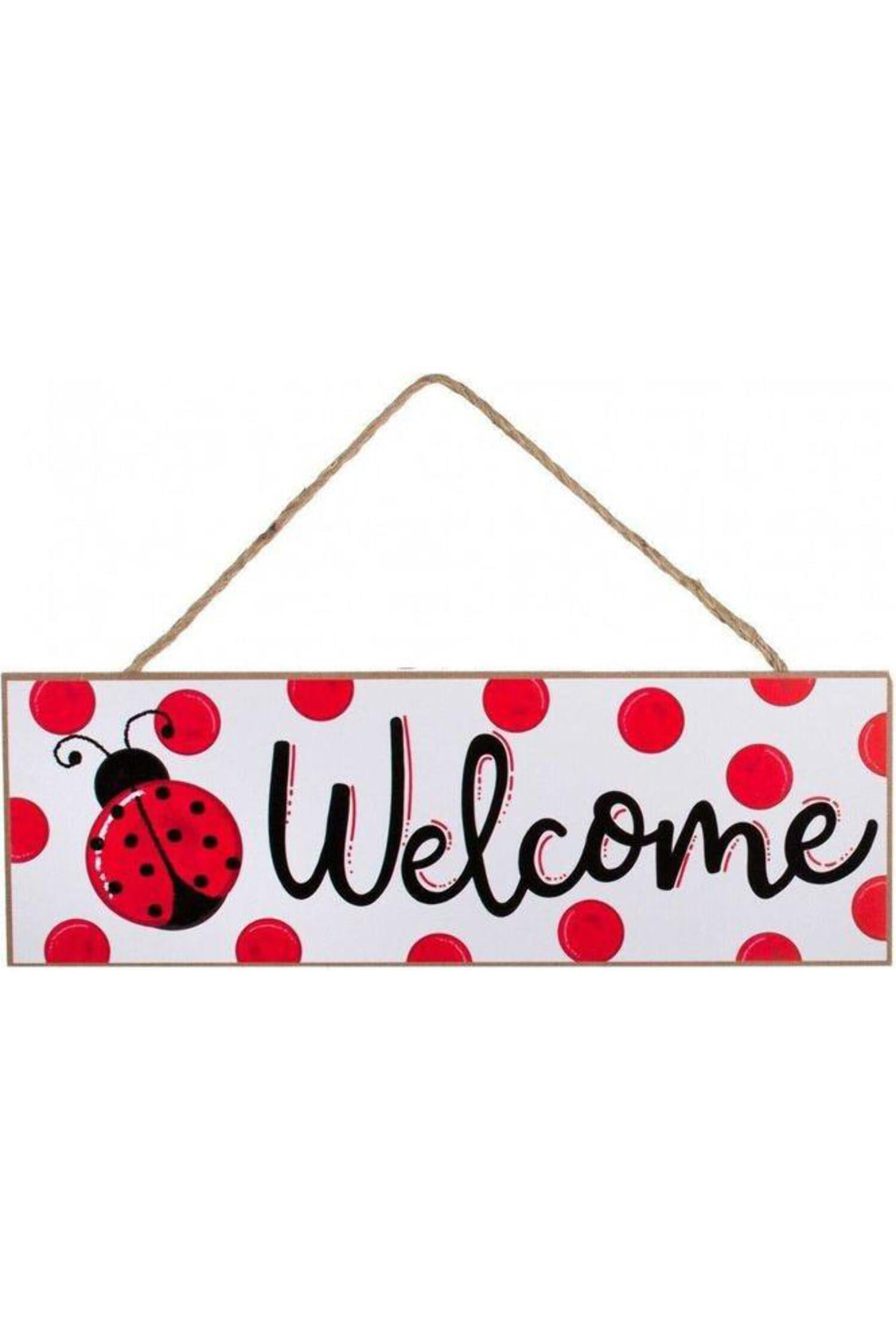 Shop our 15" Wooden Sign: Ladybug Welcome - Walmart.com