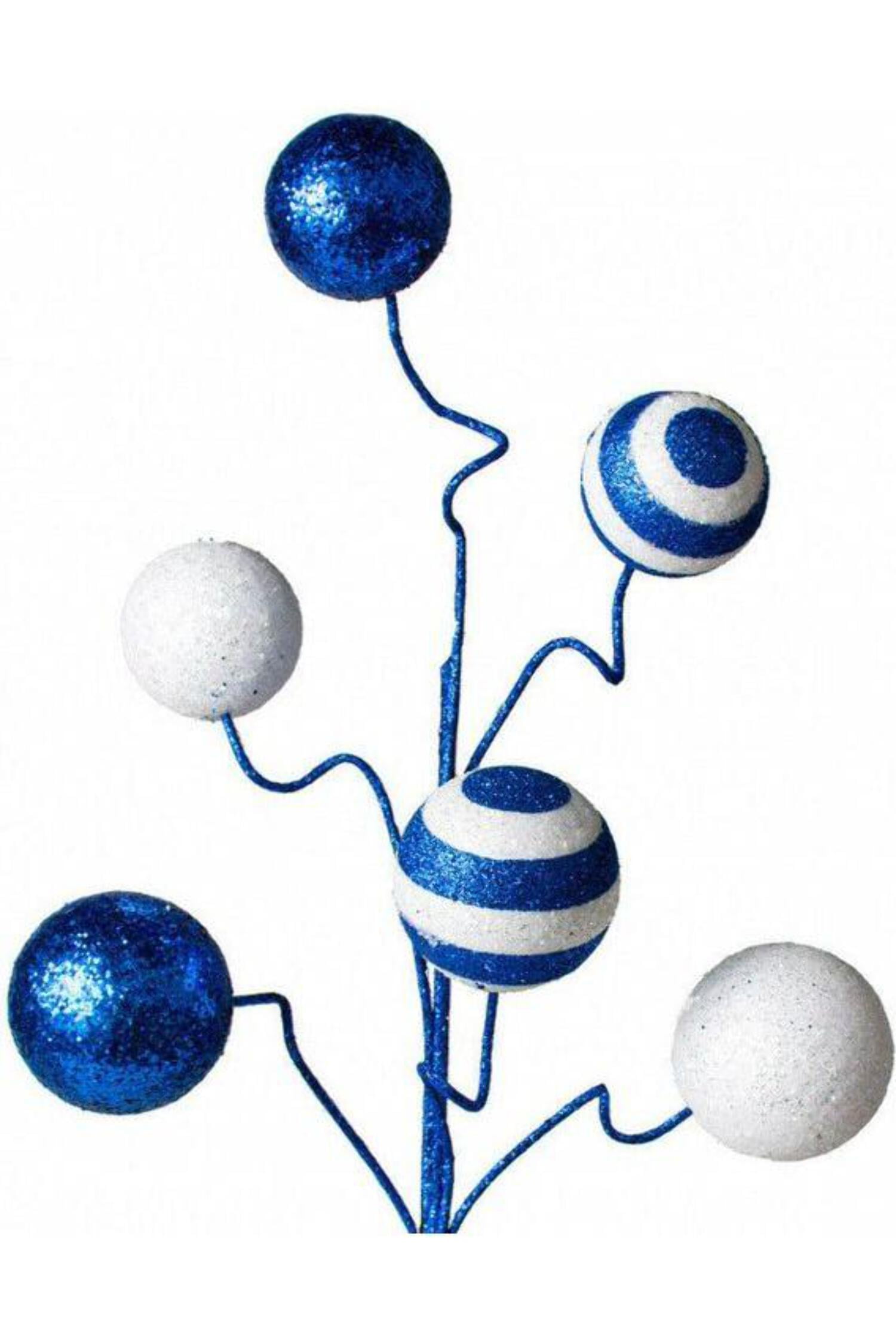 Shop our 19" Glitter Ball Pick: Royal Blue & White - Walmart.com