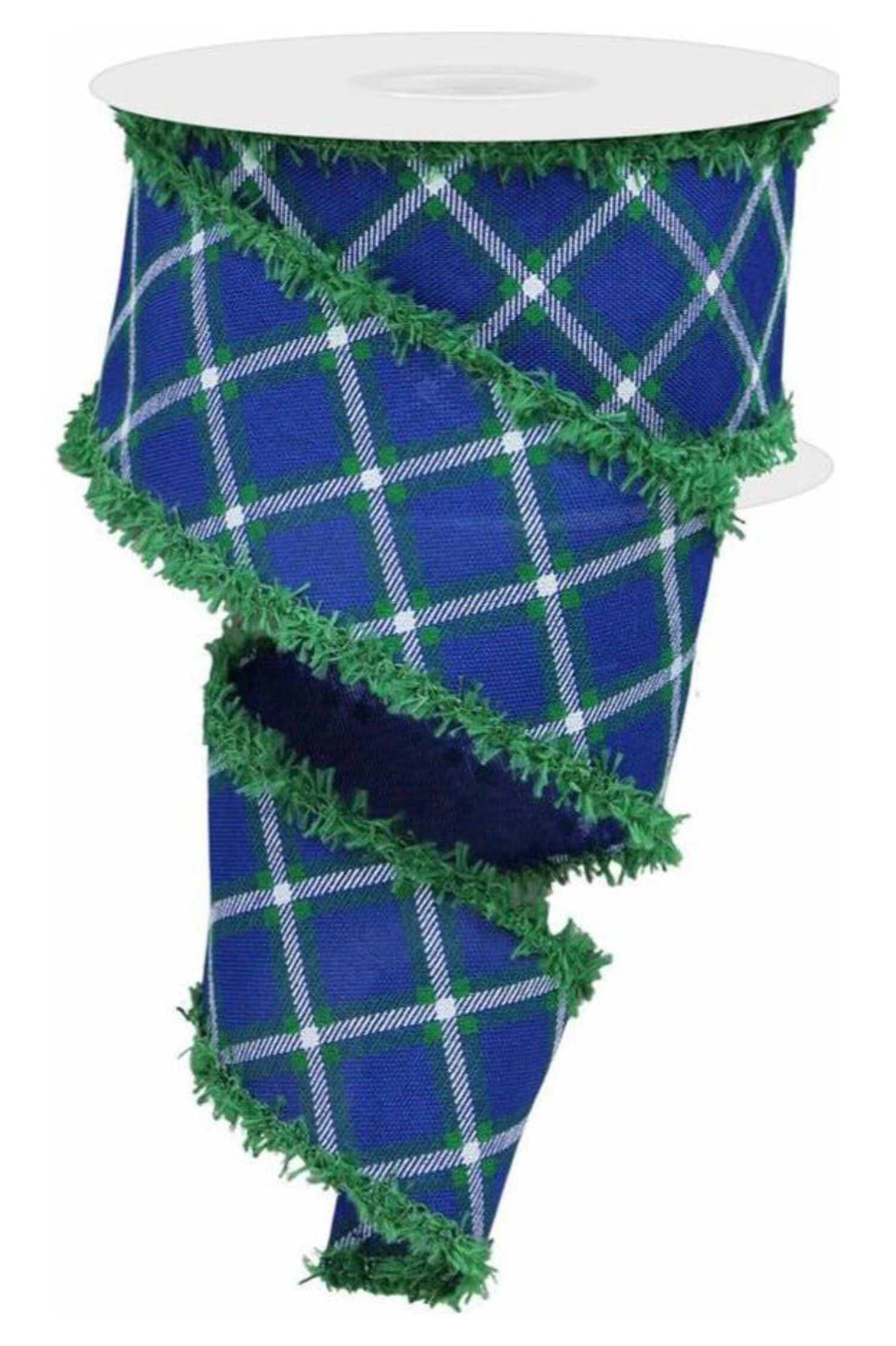 Shop our 2.5" Diagonal Dash Check Drift Ribbon: Royal Blue (10 Yards ...