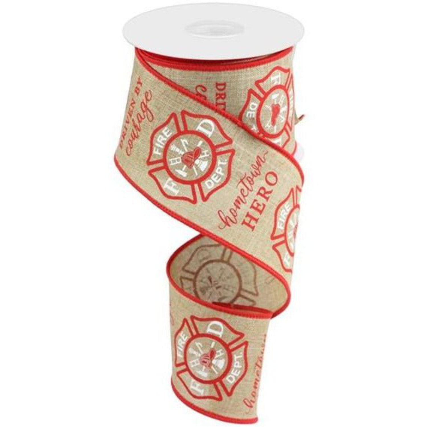 2.5" Firefighter Badge Ribbon: Light Beige (10 Yards) - Walmart.com
